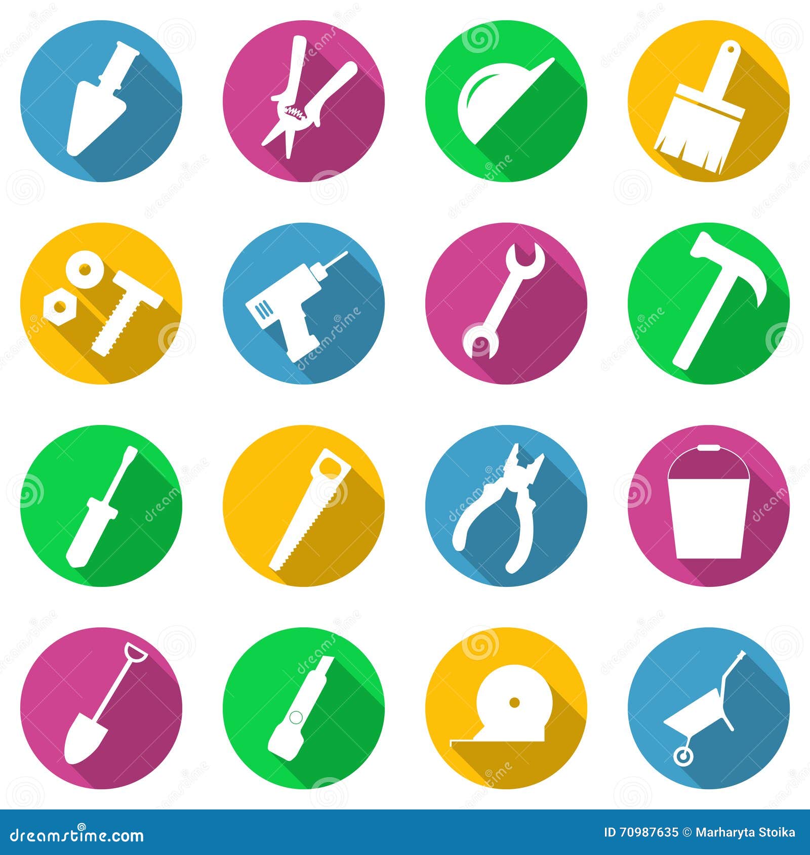 Building Icon Set. Repair Vector. Stock Vector - Illustration of ...