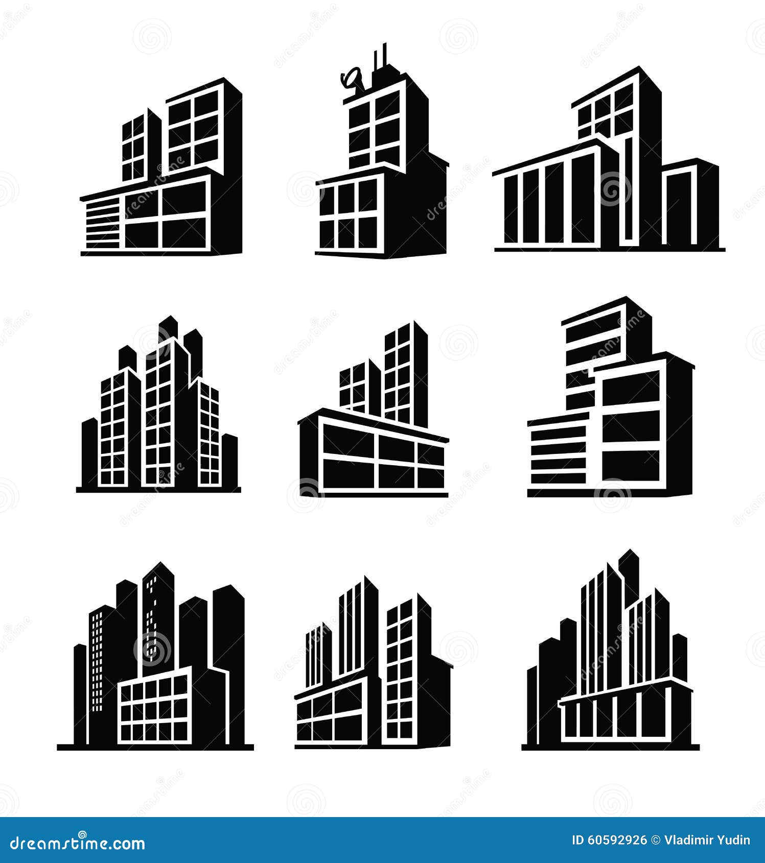 Building icon stock vector. Illustration of shape, bank - 60592926