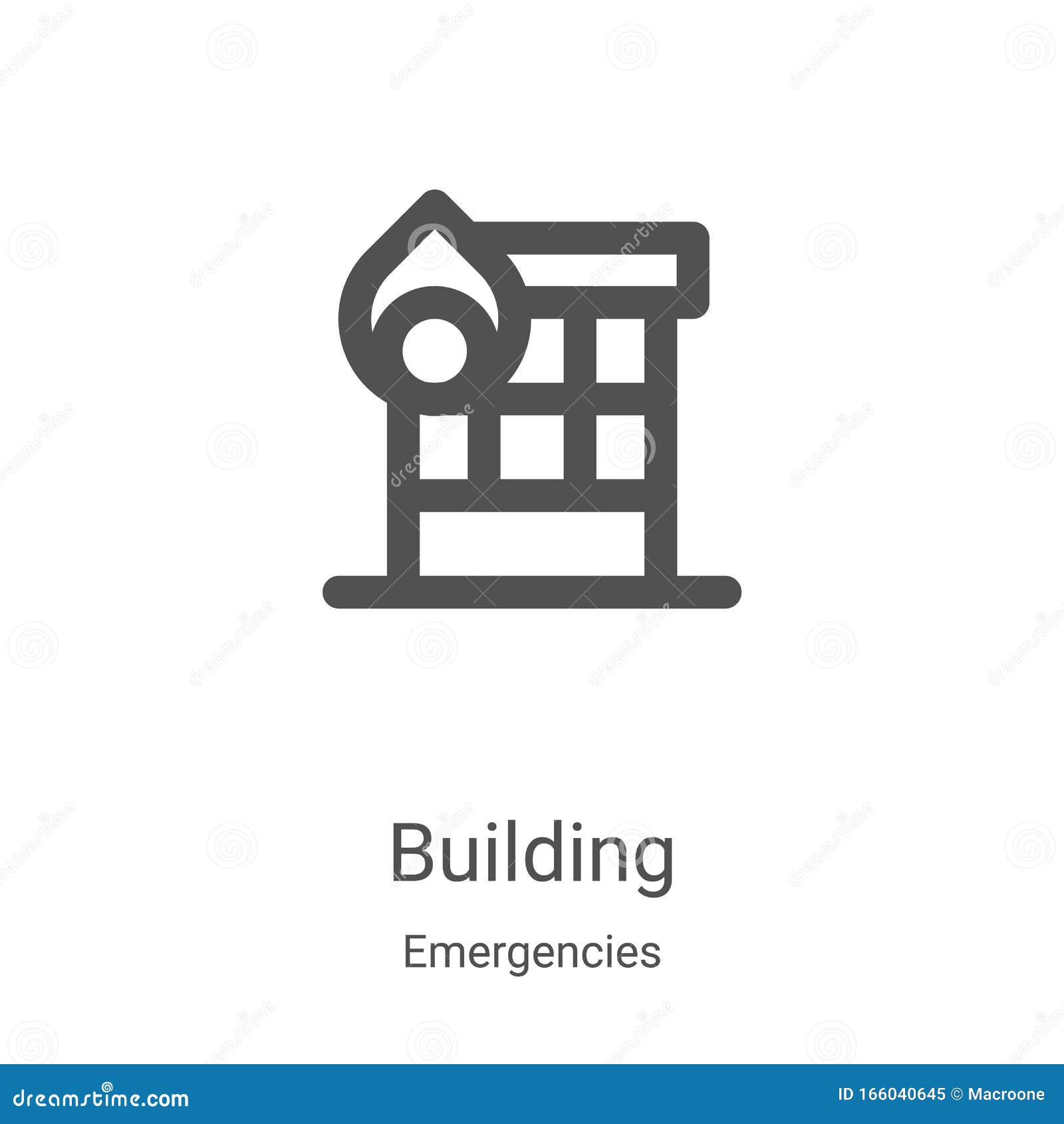 Building Icon Vector from Emergencies Collection. Thin Line Building ...