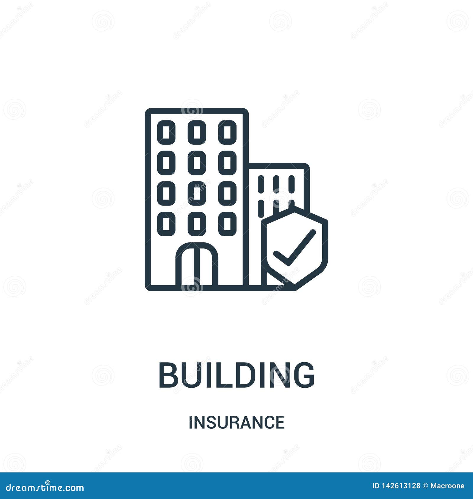 Building Icon Vector from Insurance Collection. Thin Line Building ...