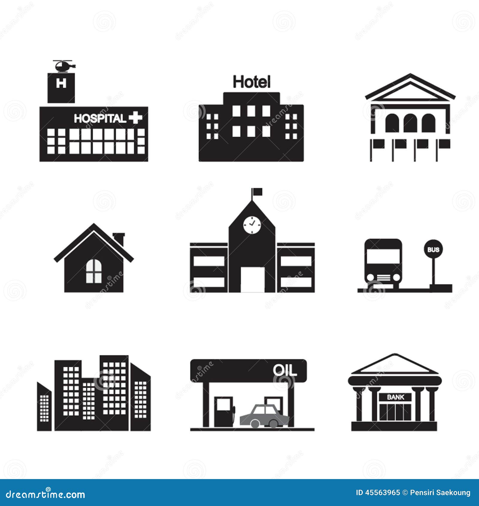 Building icon stock vector. Illustration of building - 45563965