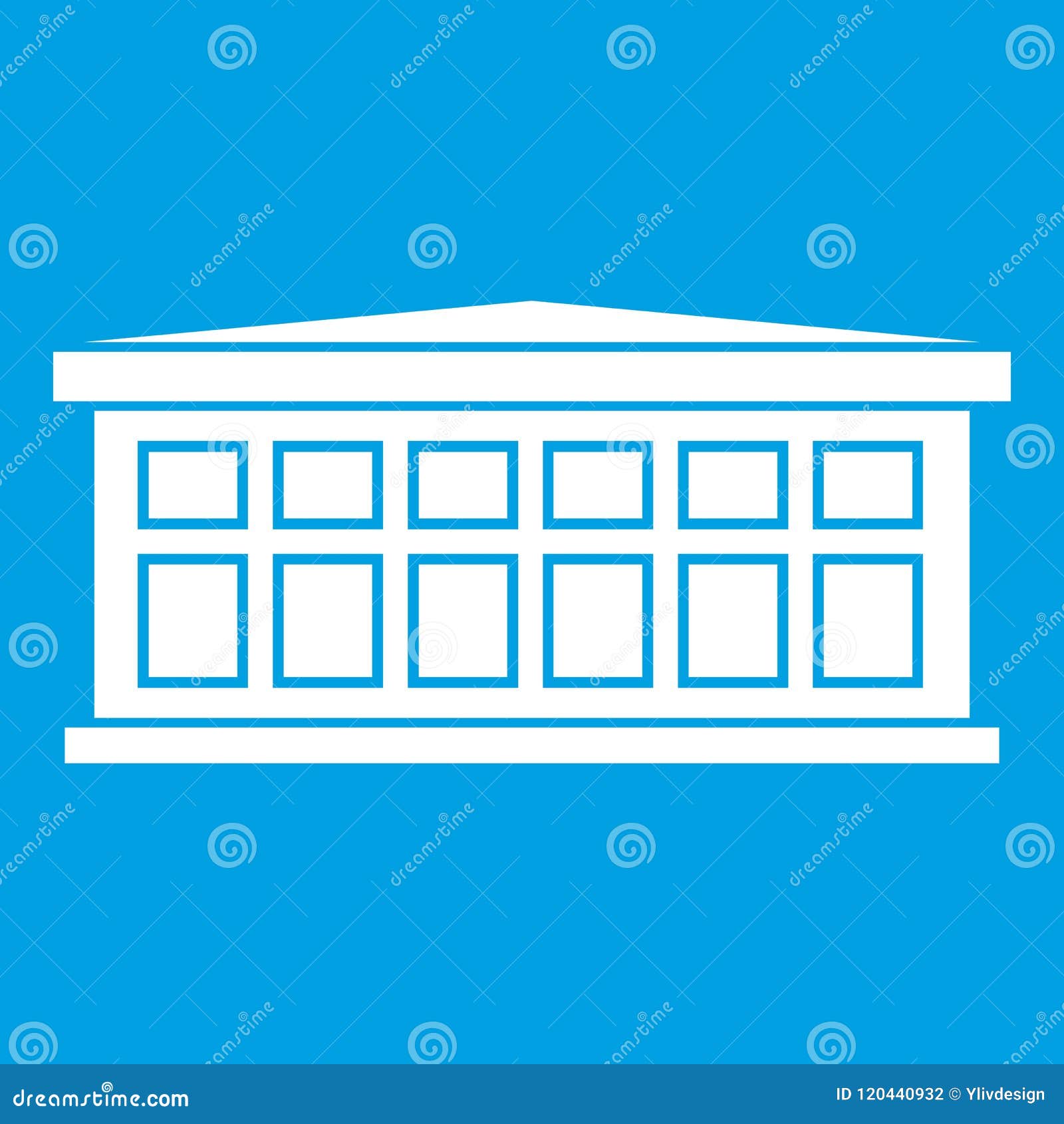 Building icon white stock vector. Illustration of business - 120440932