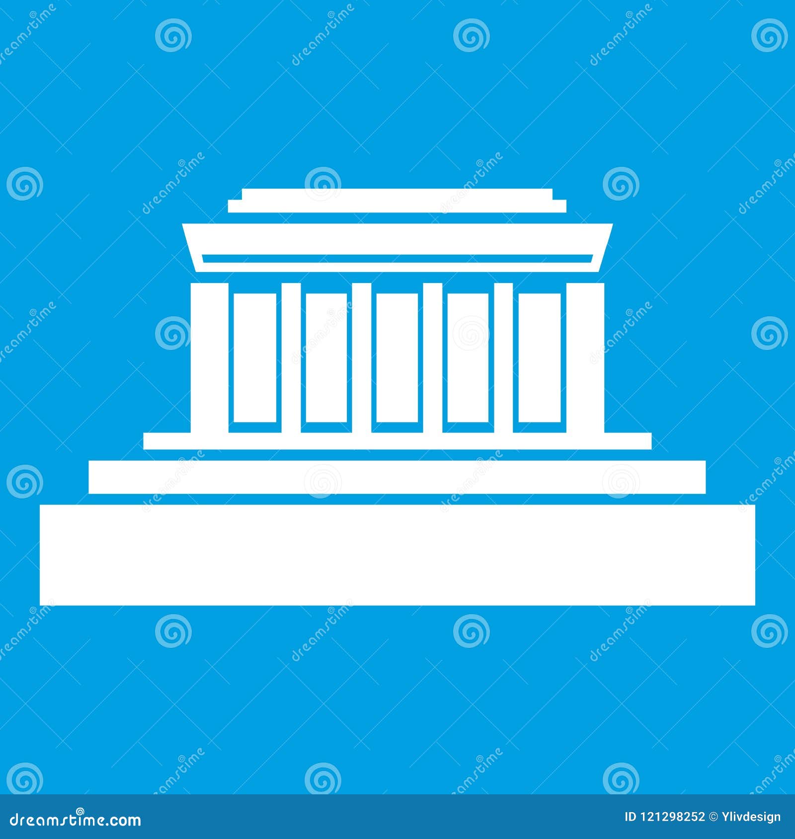 Building icon white stock vector. Illustration of headquarters - 121298252