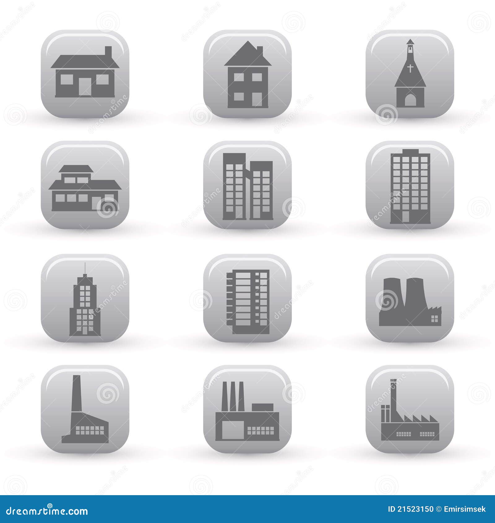 Building Icons stock vector. Illustration of homepage - 21523150