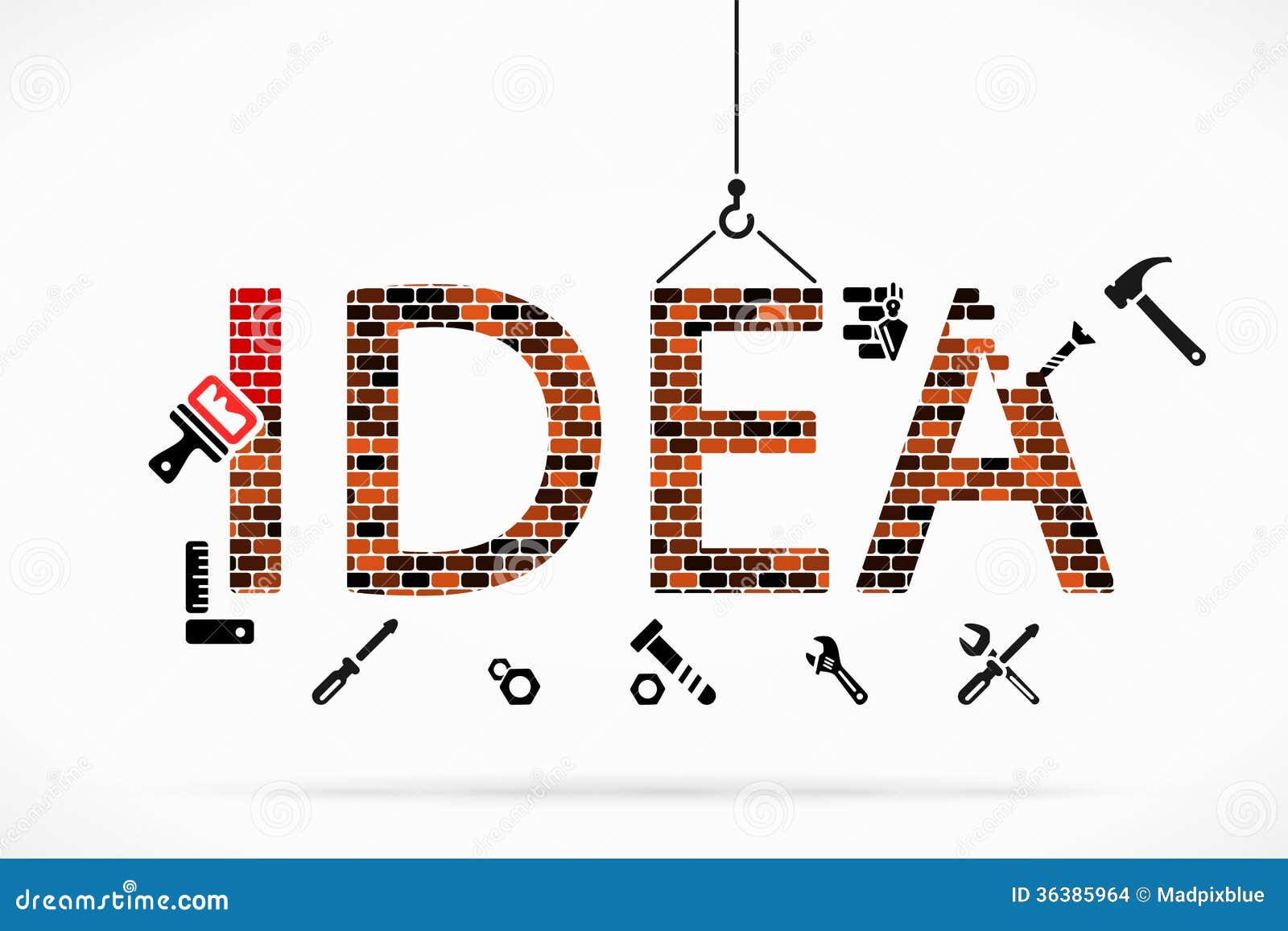 Building idea stock vector. Illustration of nail, business - 36385964
