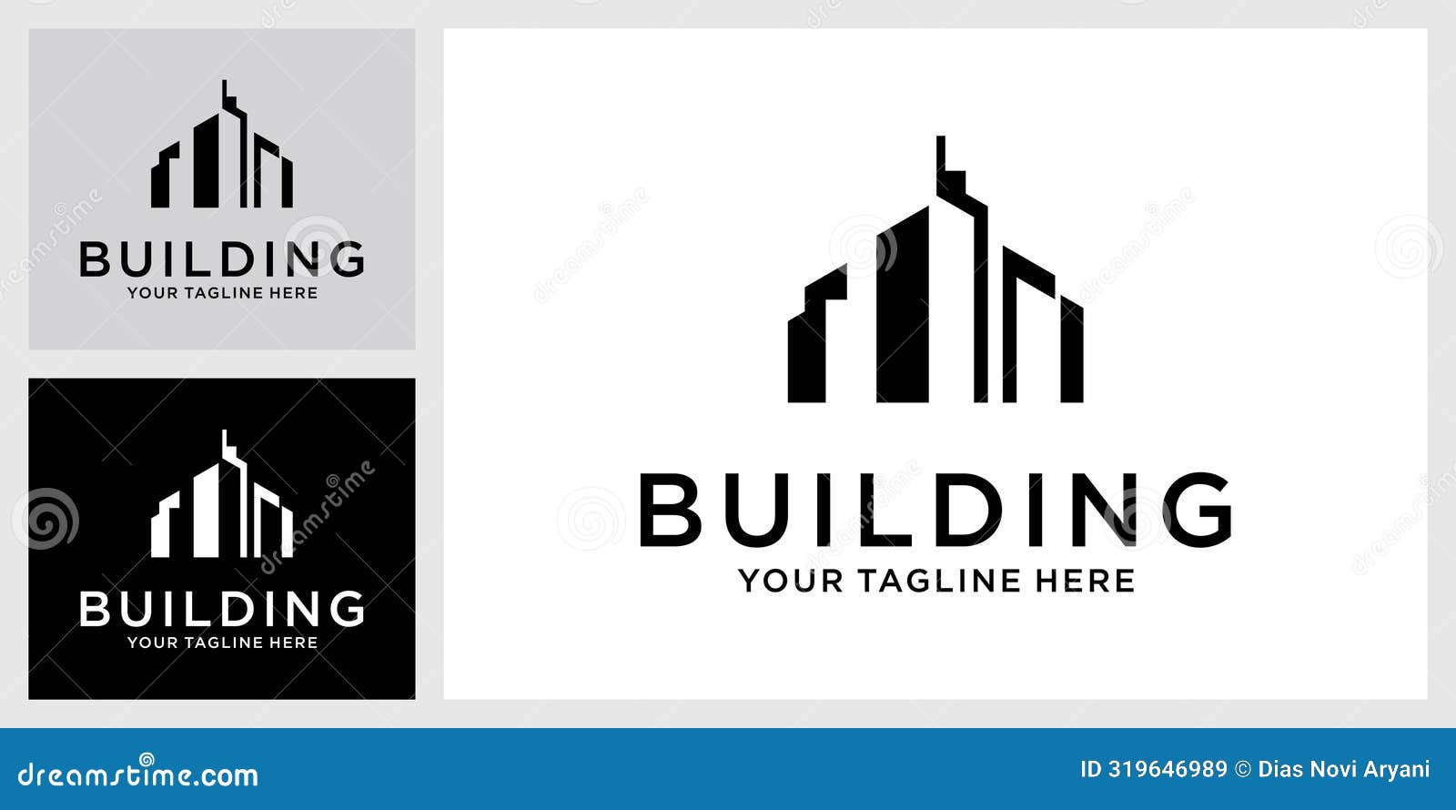 Building Idea Vector Logo Design Template Stock Vector - Illustration ...