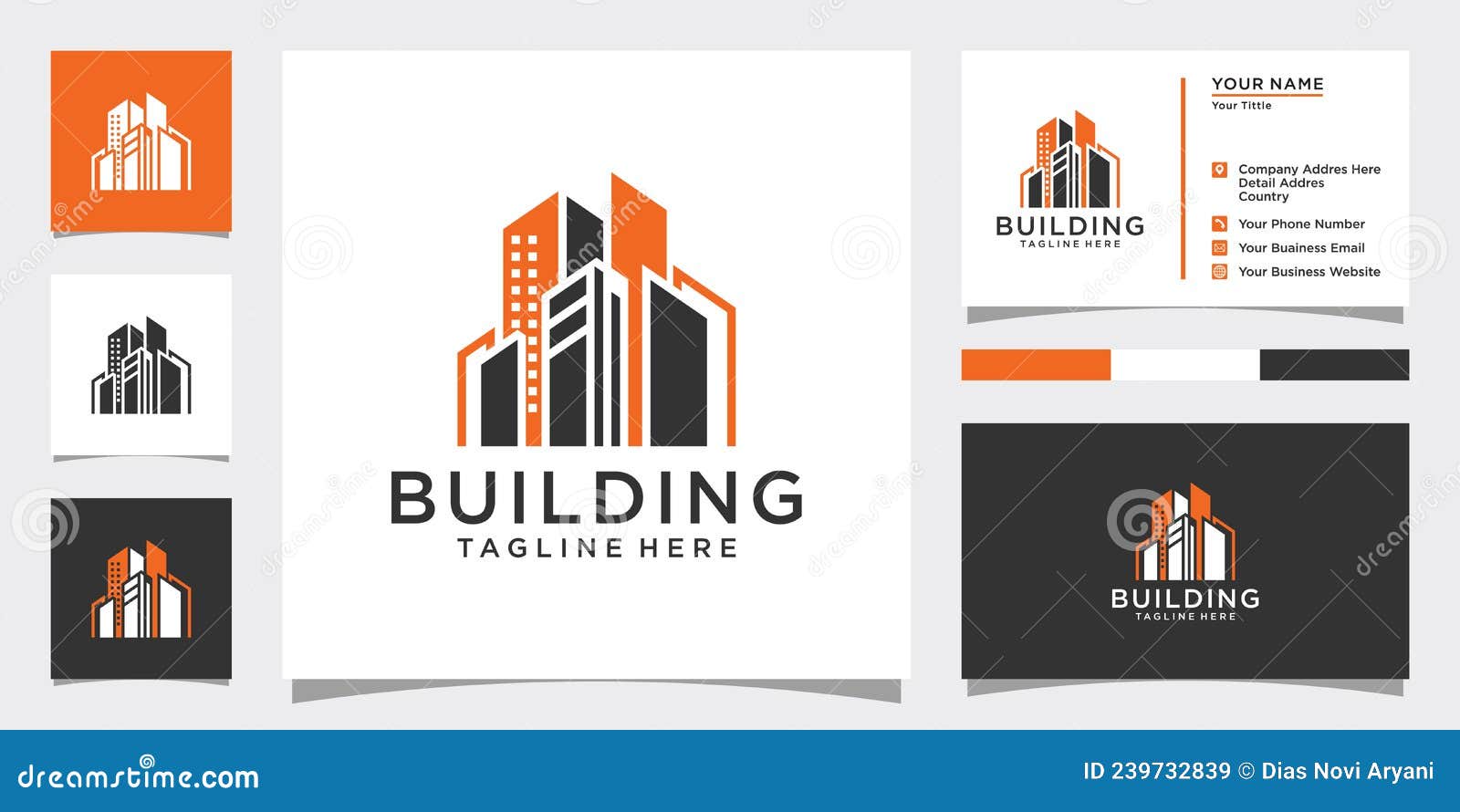 Building Idea Vector Logo Design Template Stock Vector - Illustration ...