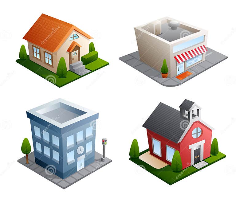 Building illustrations stock vector. Illustration of isolated - 17041639