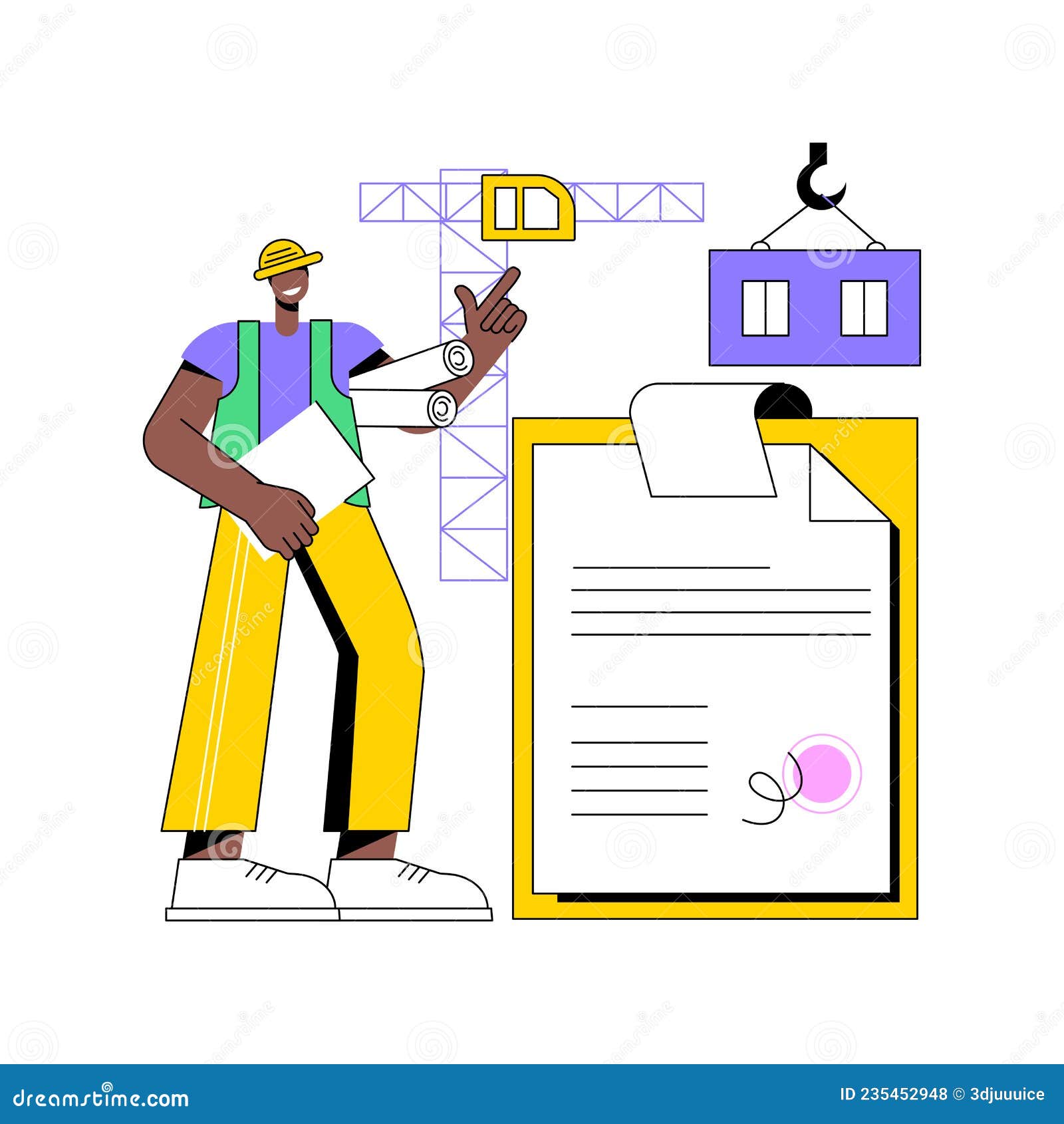 Building Industry License Abstract Concept Vector Illustration. Stock ...