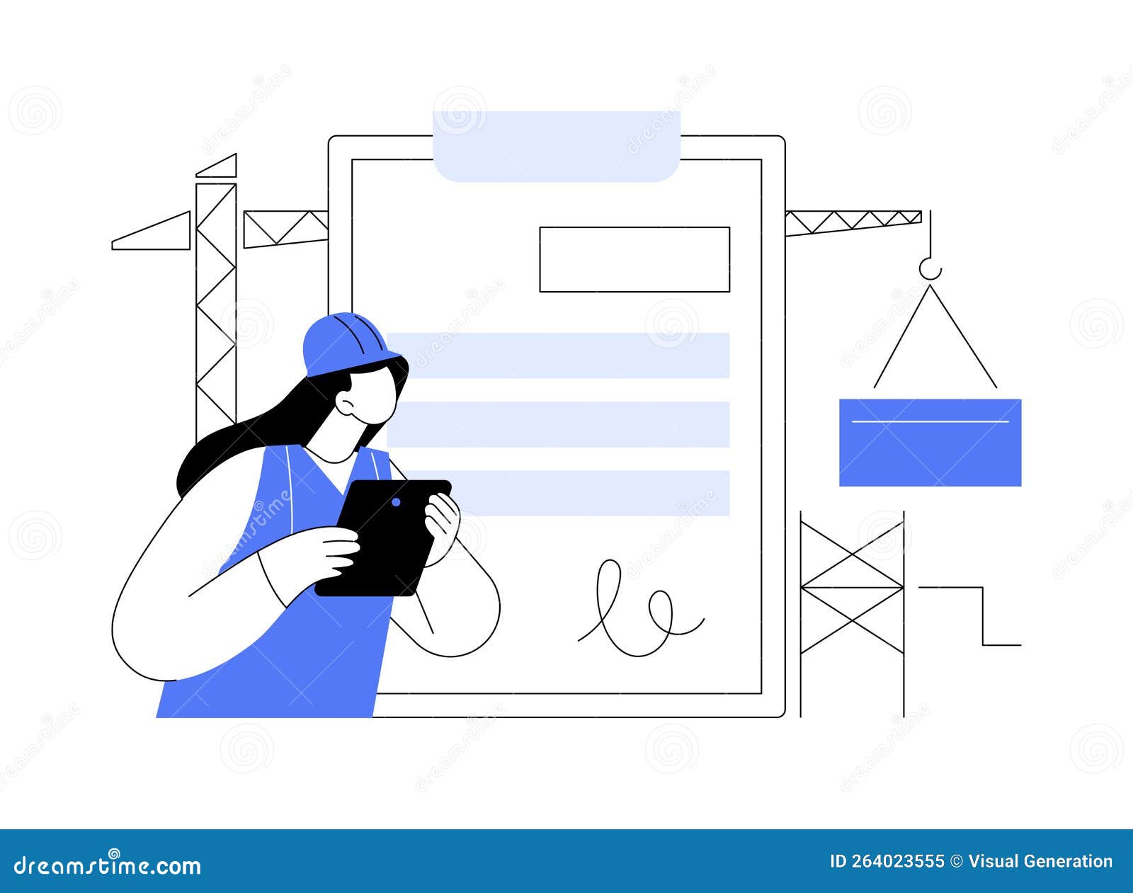 Building Industry License Abstract Concept Vector Illustration. Stock ...