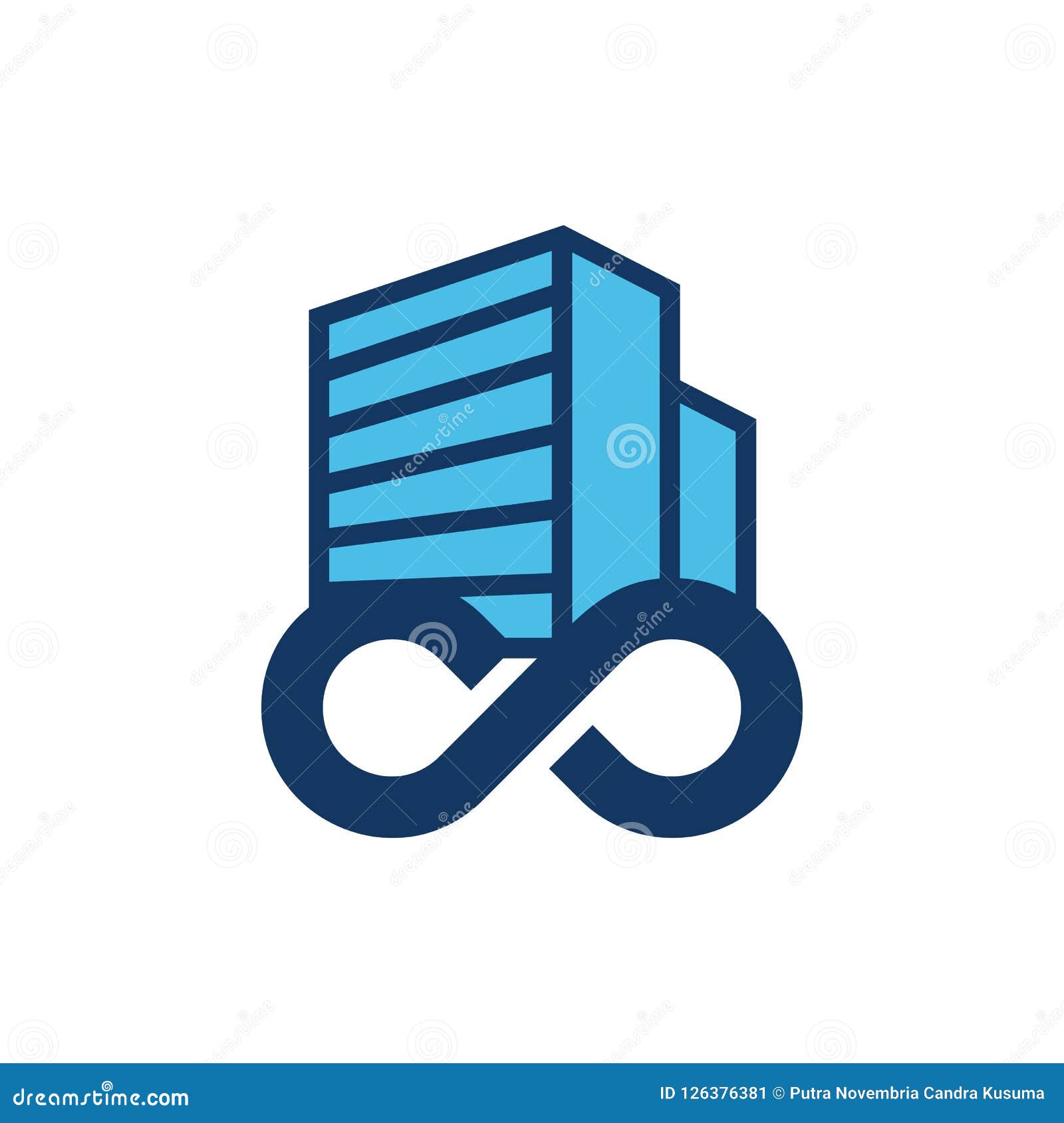 Building Infinity Head Logo Icon Design Stock Vector - Illustration of ...