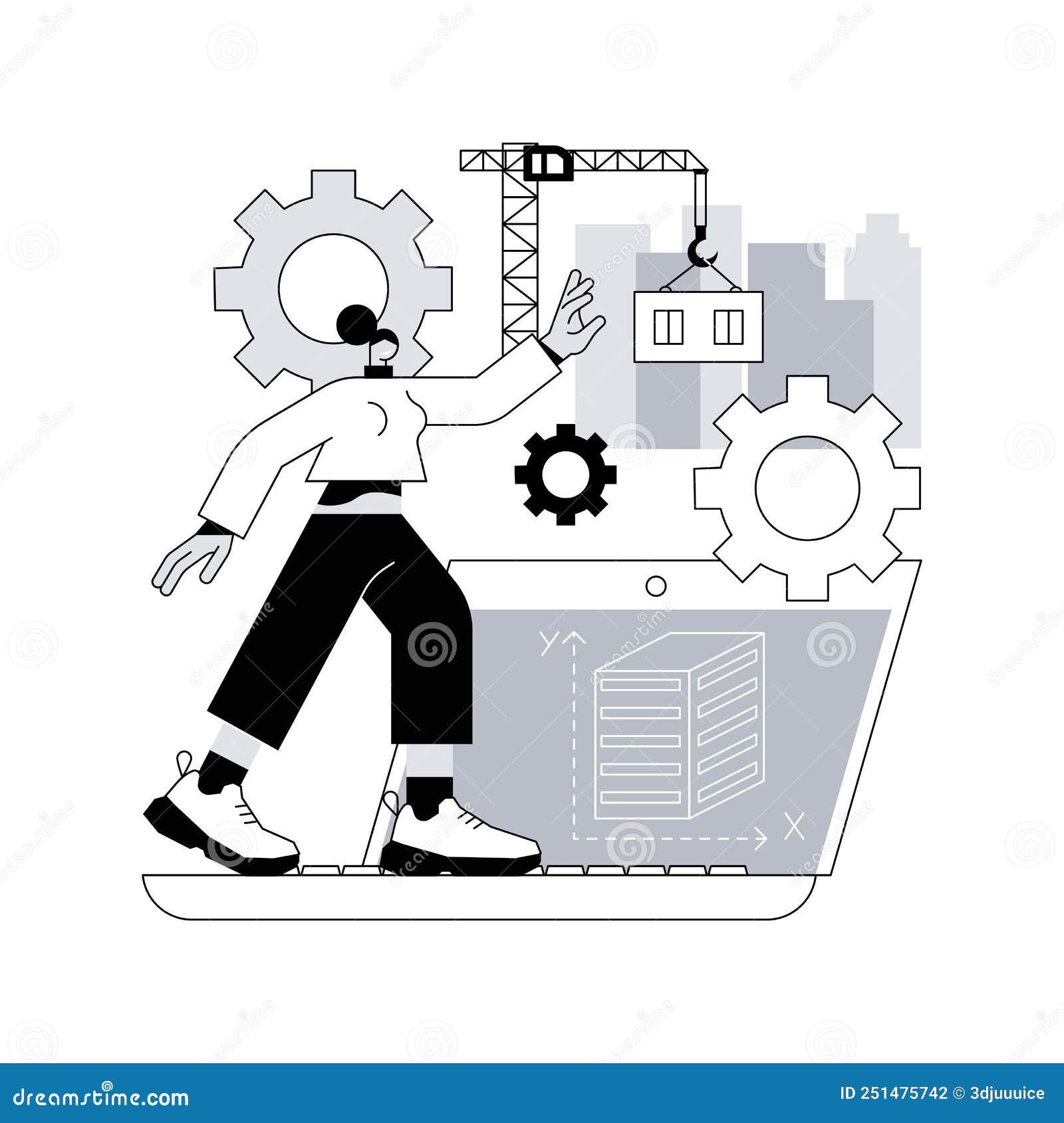 Building Information Modeling Abstract Concept Vector Illustration ...