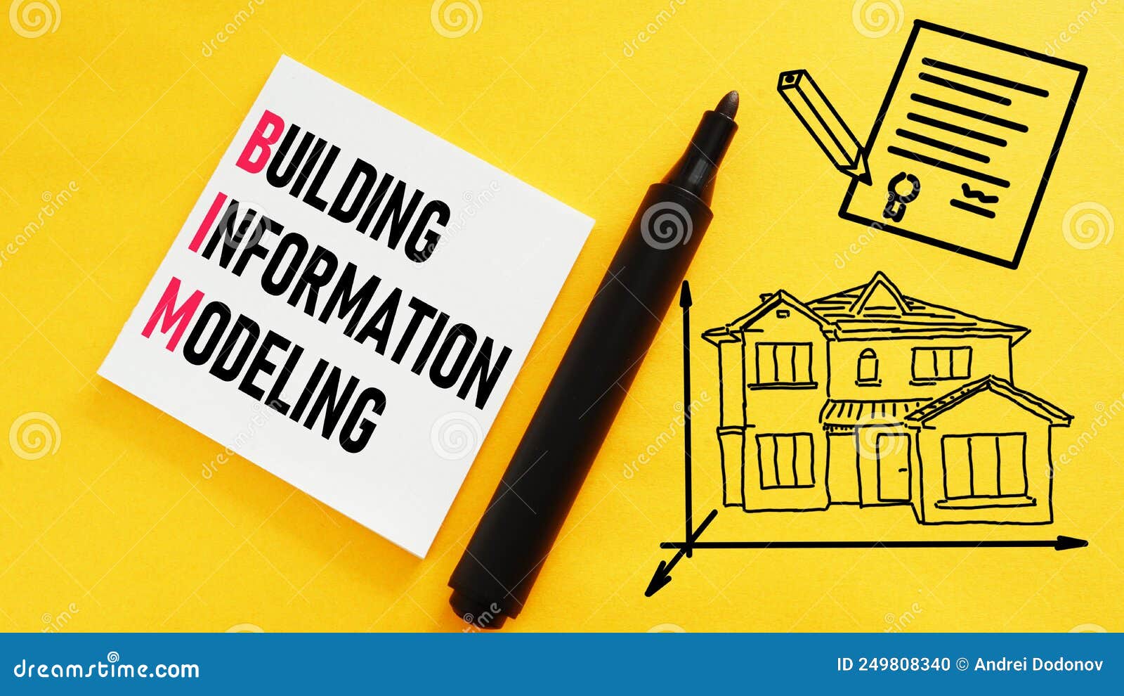 Building Information Modeling BIM is Shown Using the Text Stock Photo ...