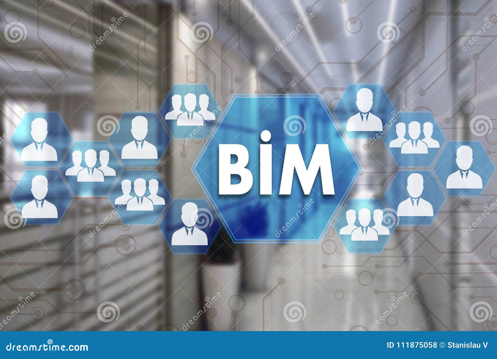 BIM - Building Information Modeling Concept On Screen. Royalty-Free ...