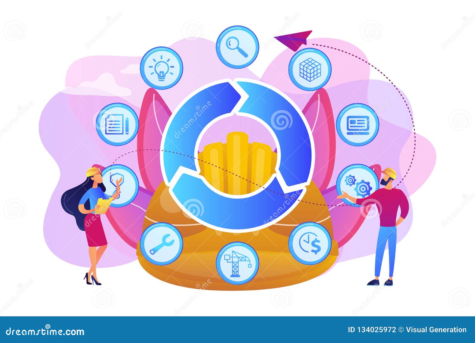 Building Information Modeling Concept Vector Illustration. Stock Vector ...