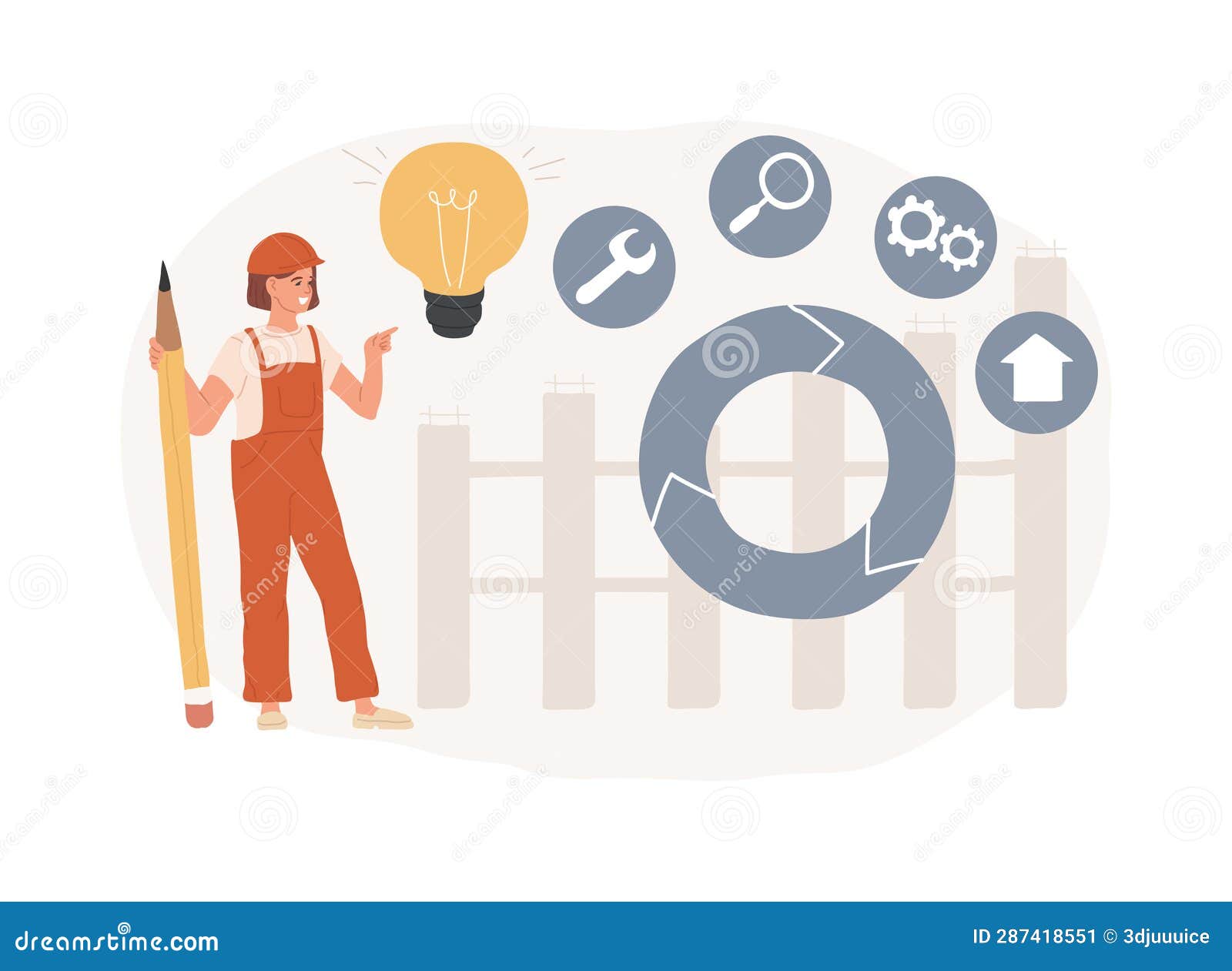 Building Information Modeling Isolated Concept Vector Illustration
