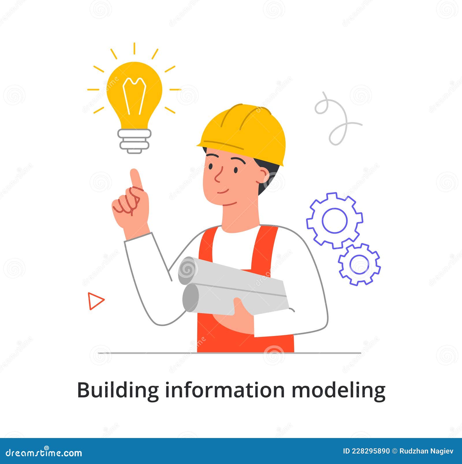 Building Information Modeling Concept Stock Vector - Illustration of ...