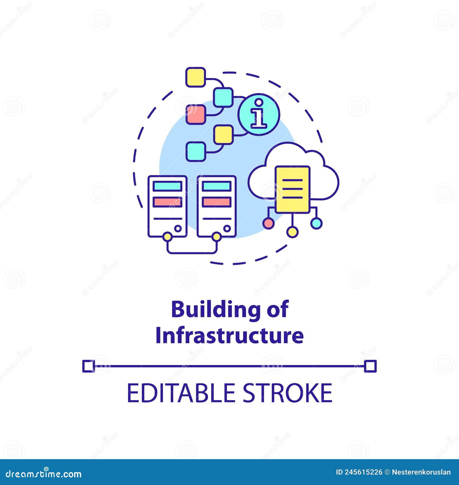 Building of Infrastructure Concept Icon Stock Vector - Illustration of ...