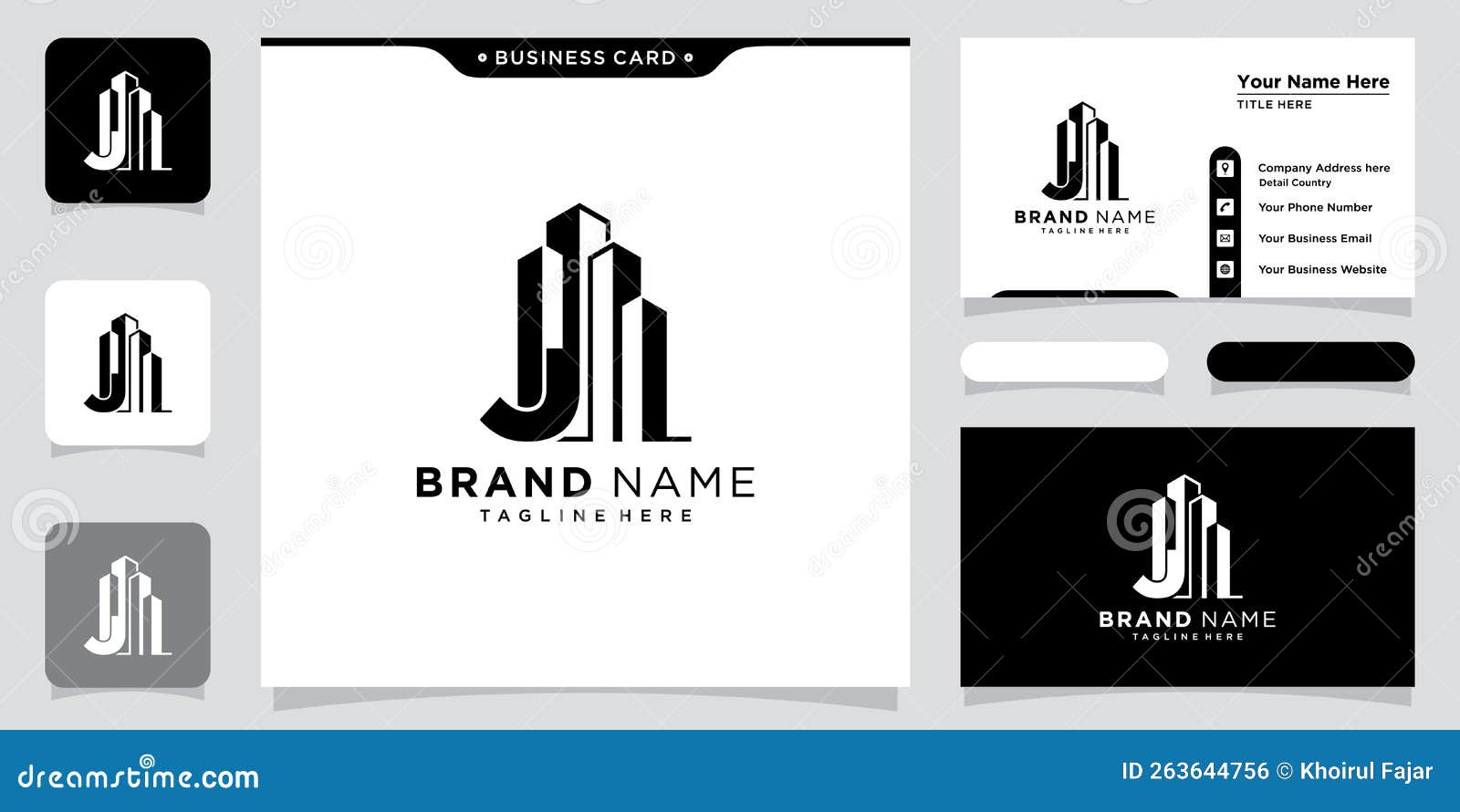 Building with Initial J Letter Monogram Logo Design Stock Vector ... Building with Initial J Letter Monogram Logo Design Stock Vector ...