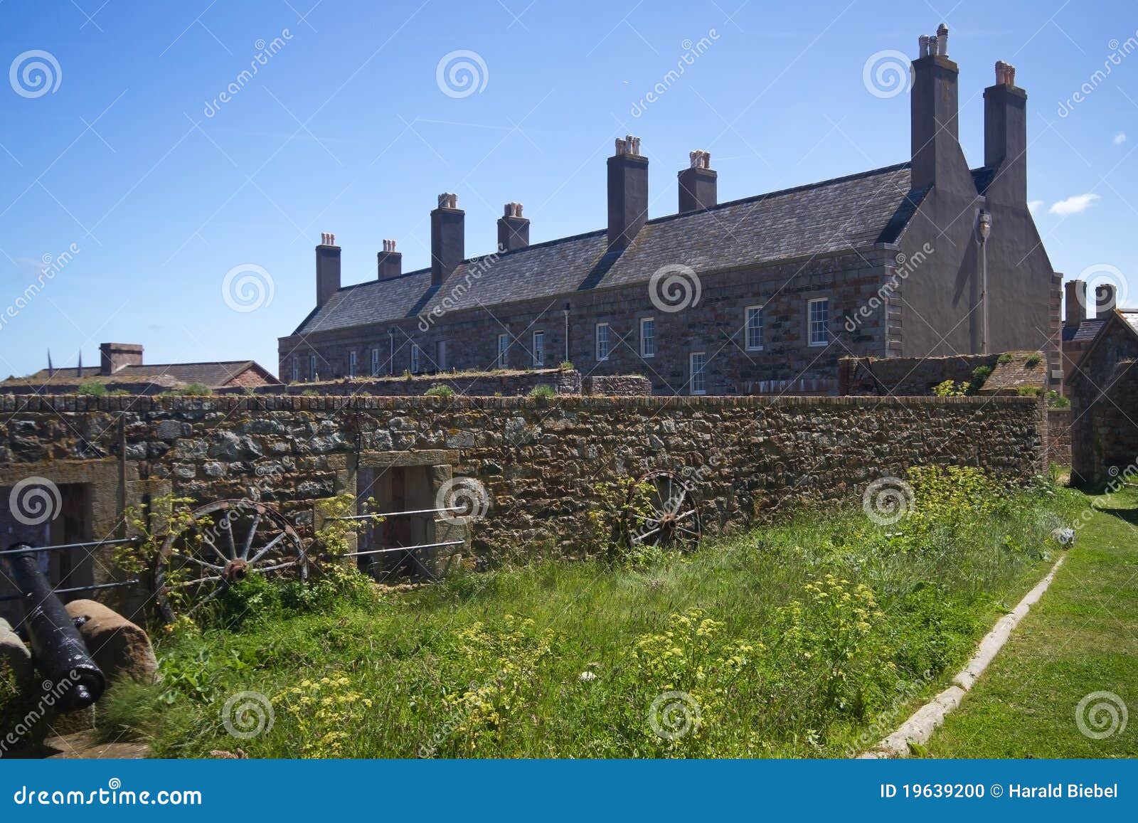 Building Inside Elizabeth Castle, Jersey, UK Stock Photo - Image of ...