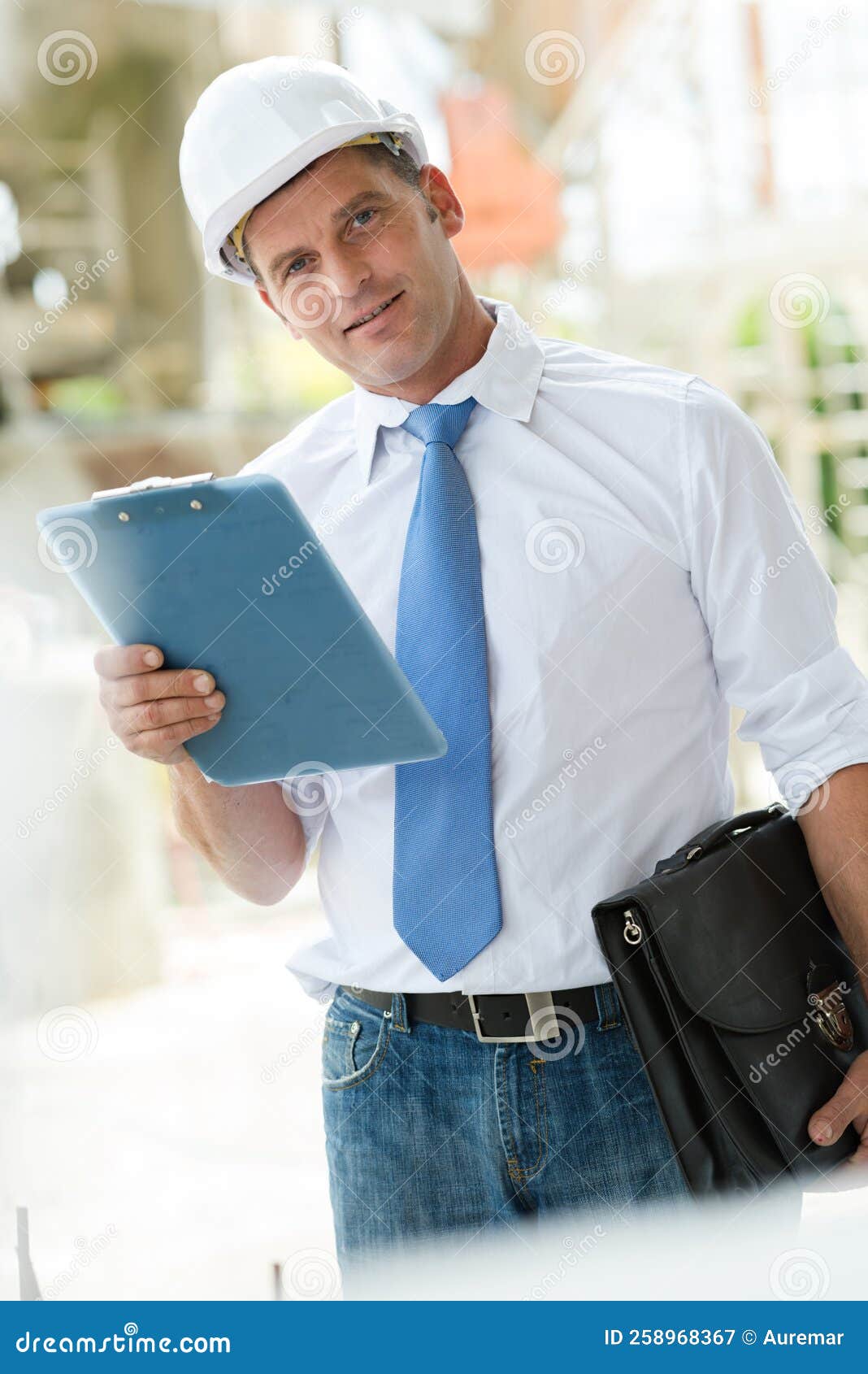 Building Inspector Looking at House Renovation Project Stock Image ...