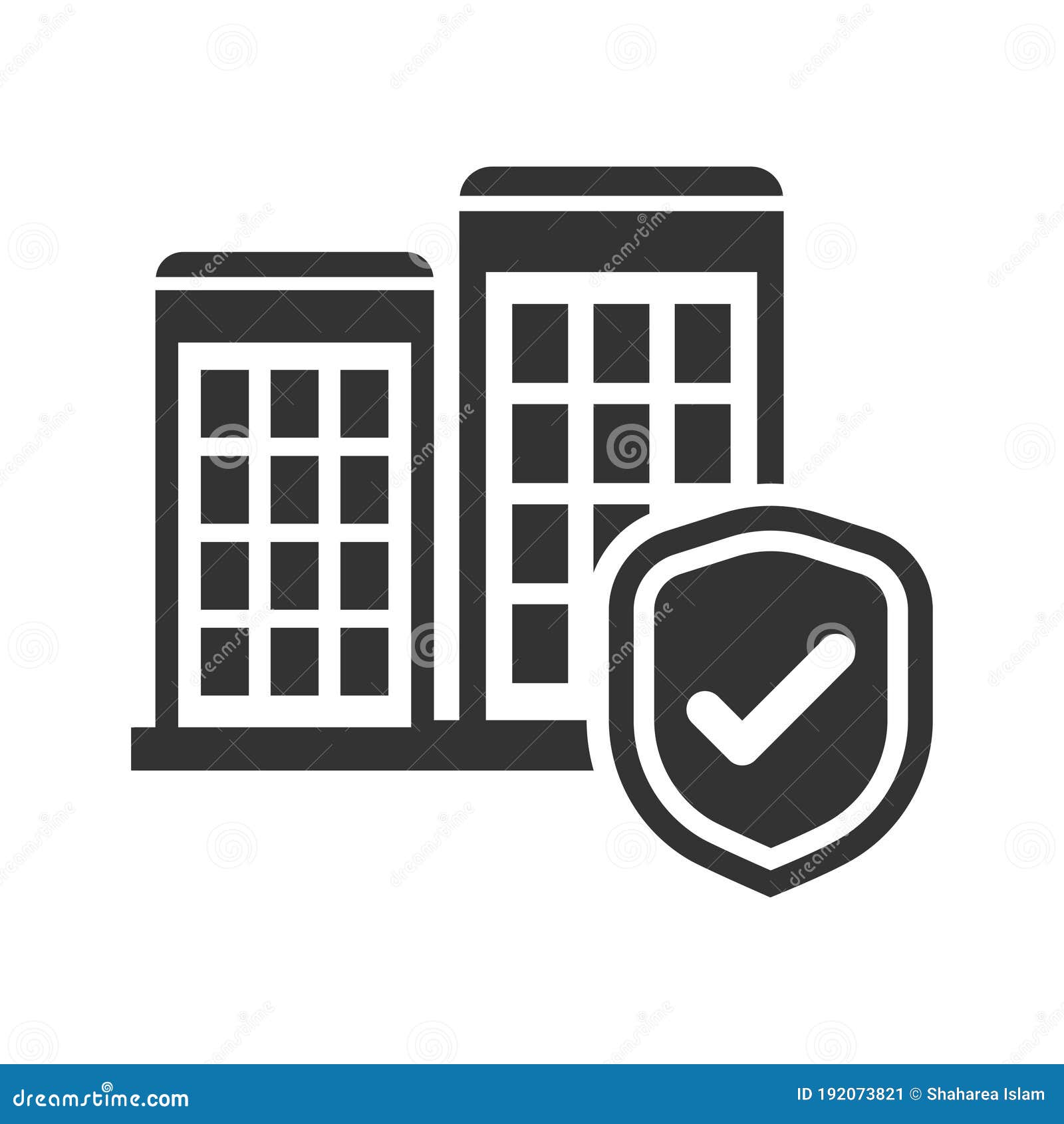 Building insurance icon stock vector. Illustration of real - 192073821