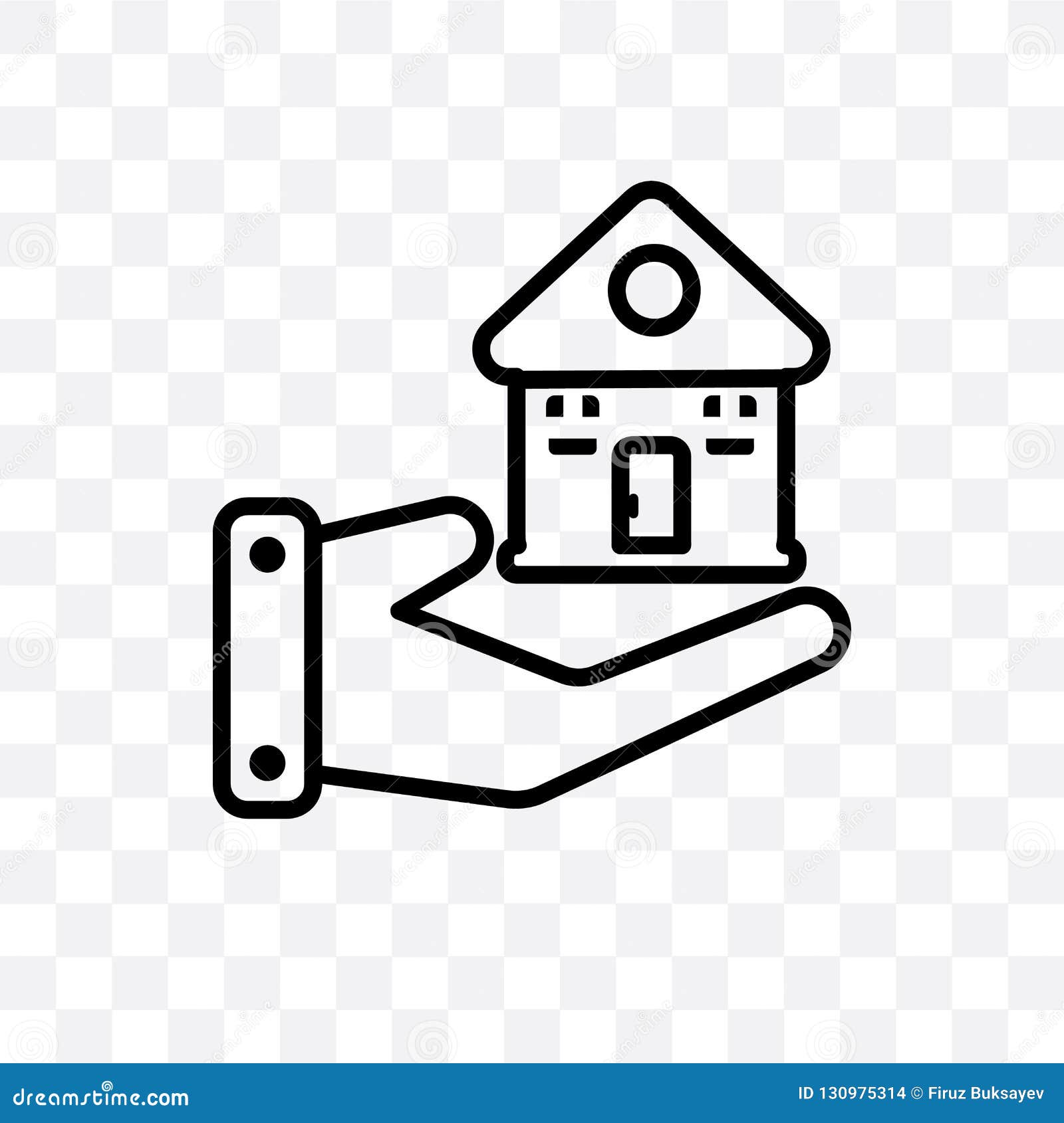 Building Insurance Vector Linear Icon Isolated On Transparent ...