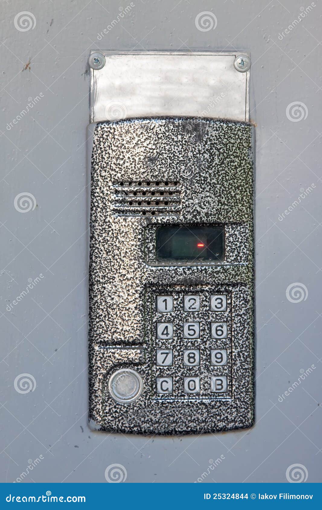 Building intercom in door stock photo. Image of identity - 25324844