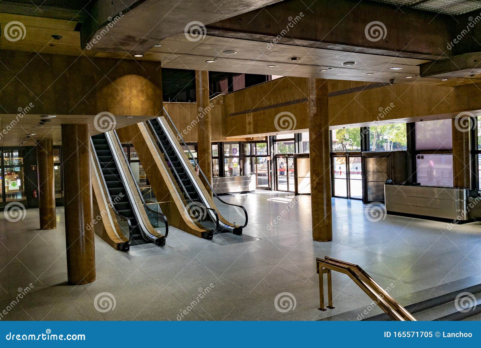 Building Interior with Escalators and Grand Hall Editorial Image ...
