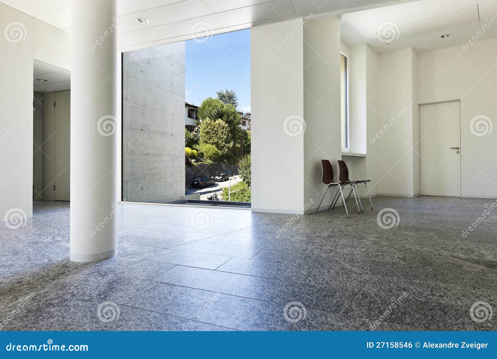 Building interior, hall stock photo. Image of white, door - 27158546
