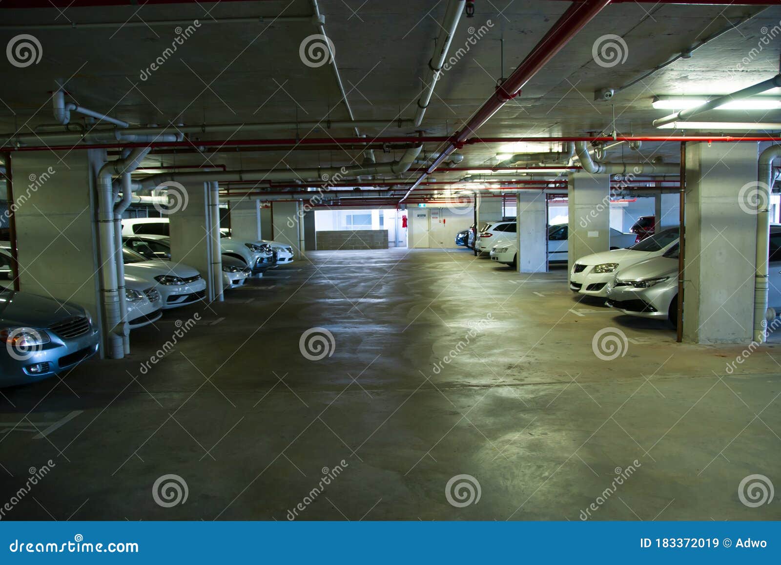 Building Interior Parking stock image. Image of road - 183372019