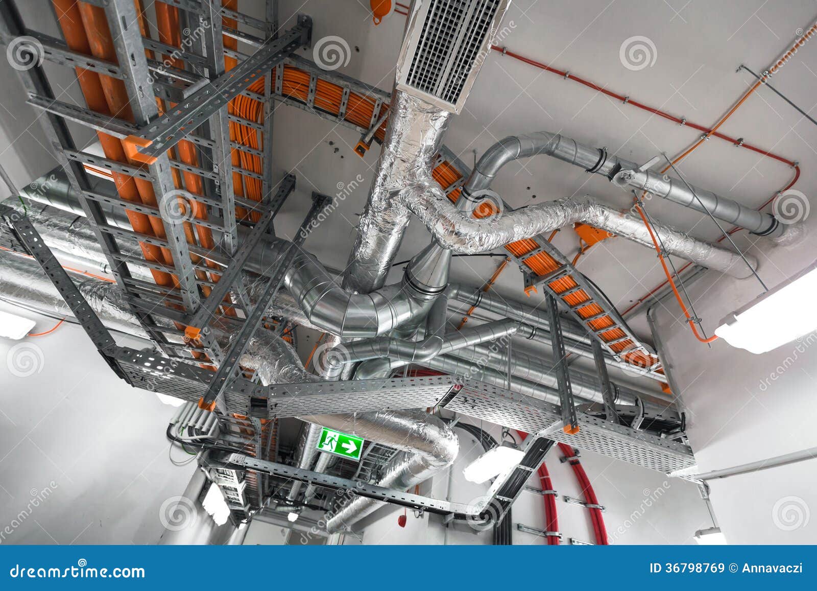 Building Interior with Pipes Stock Image - Image of room, pipes: 36798769