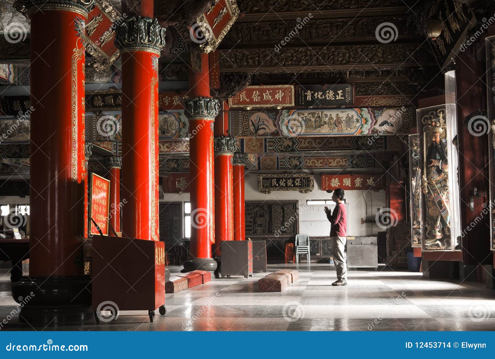 Ancient Chinese Temple Interior