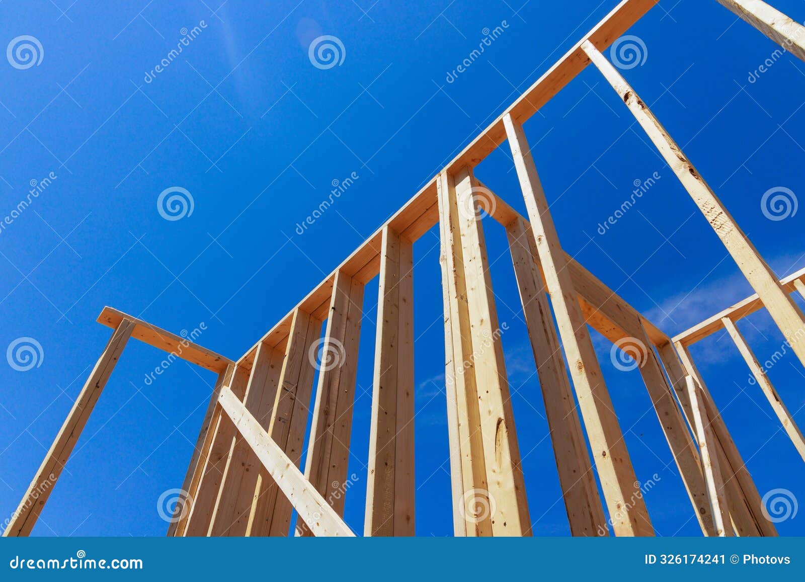 Building an Interior Timber Support Beam during Construction of a New ...