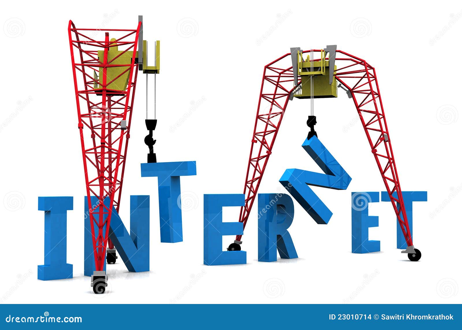 Building internet 3D text stock illustration. Illustration of ...