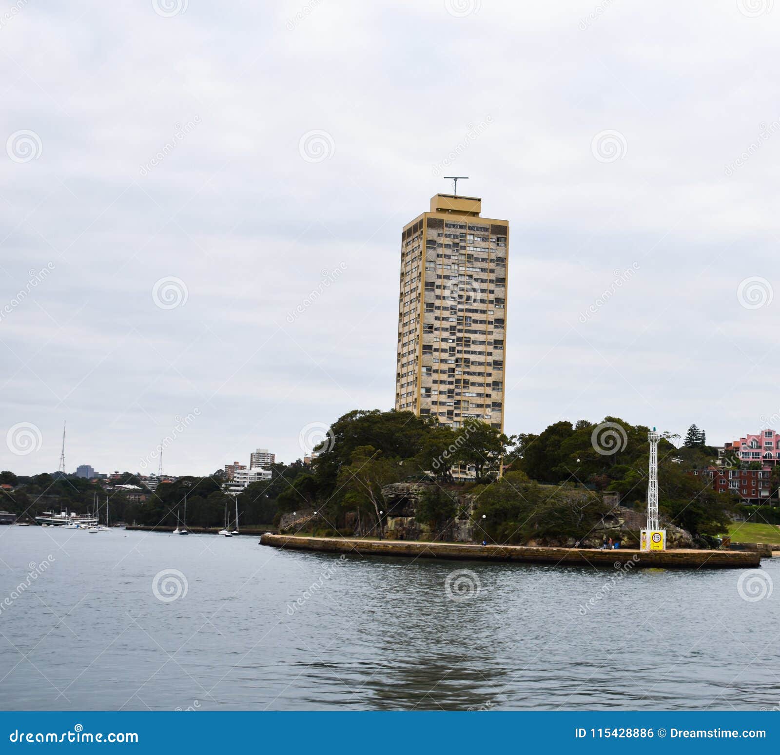 Building on the island. stock photo. Image of building - 115428886