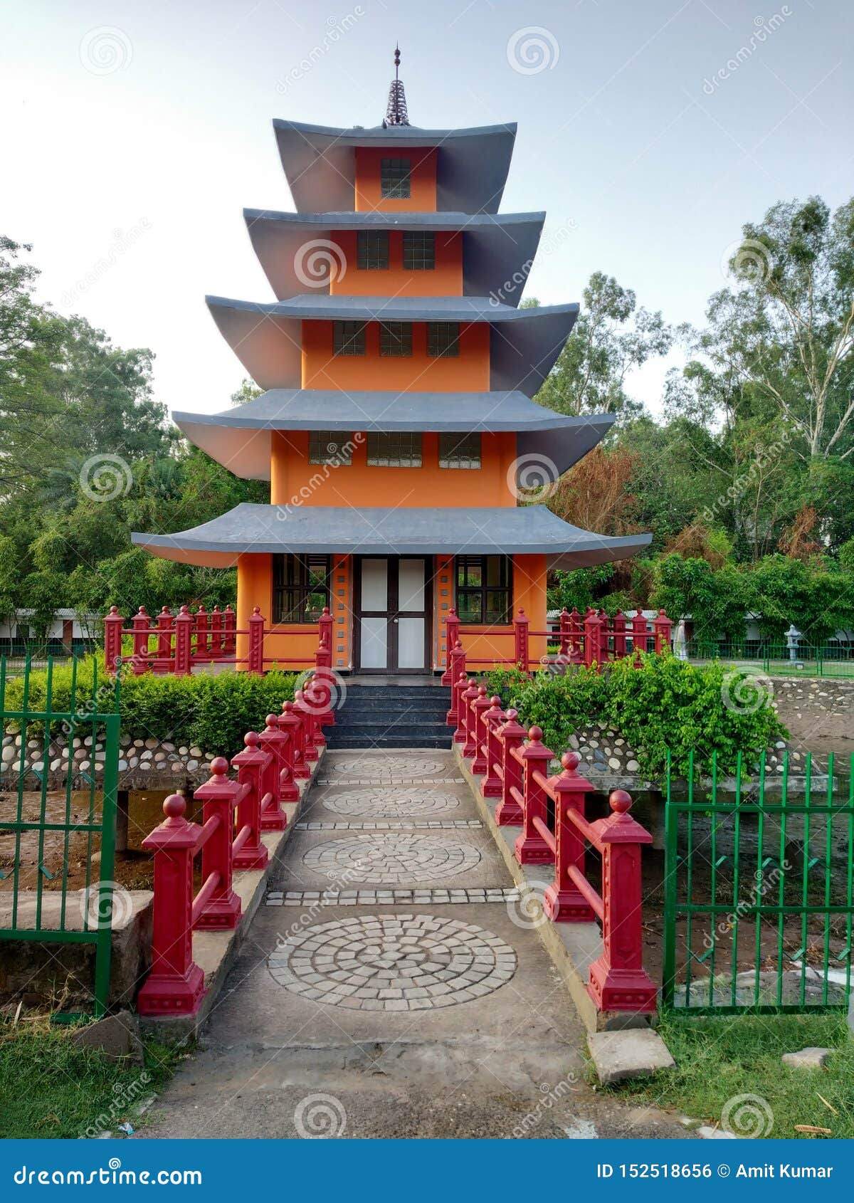 Building Japanese Style Seen Stock Photo - Image of style, nature ...