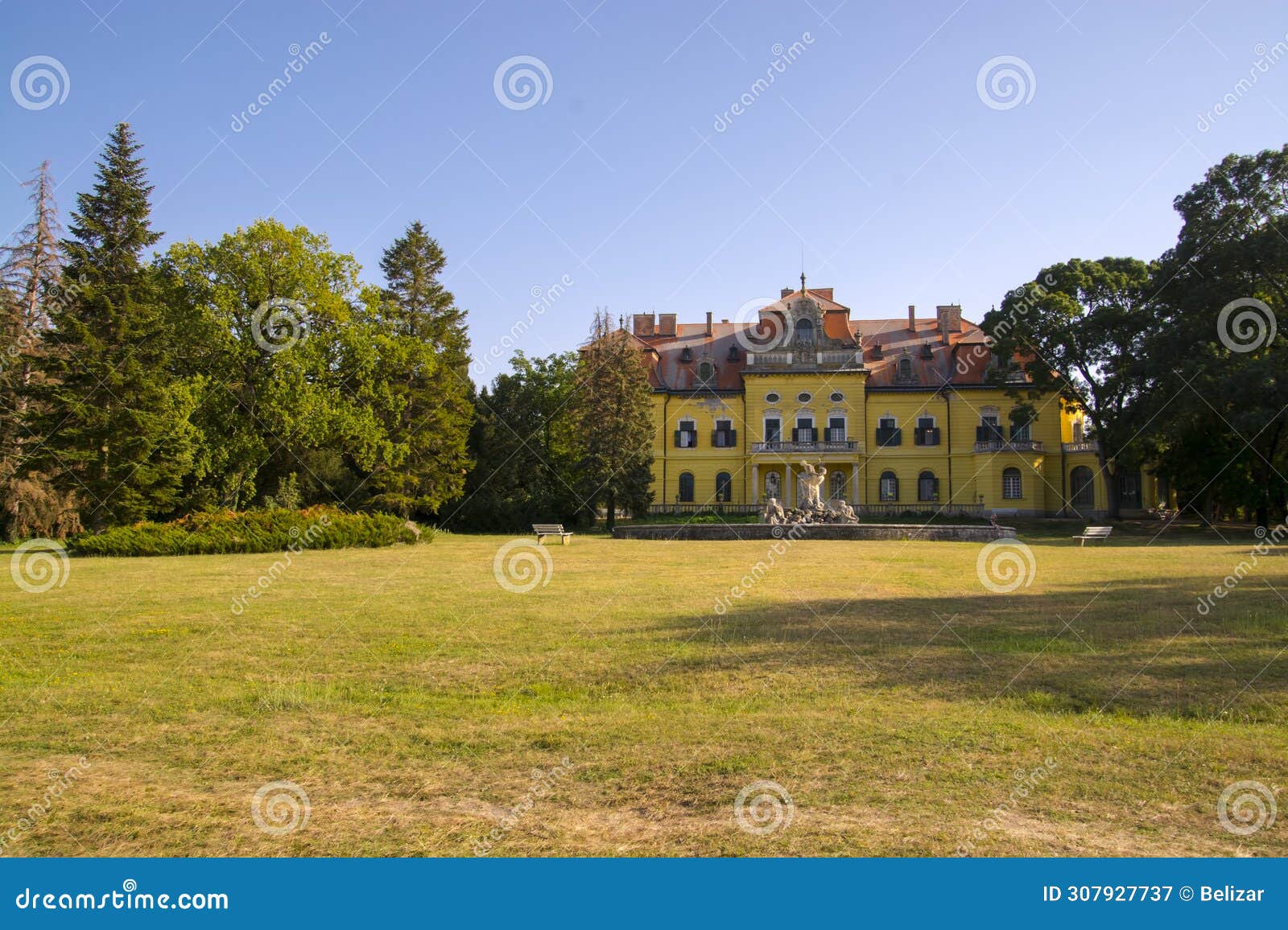 Building of the Karolyi Castle in Nagymagocs Stock Image - Image of ...
