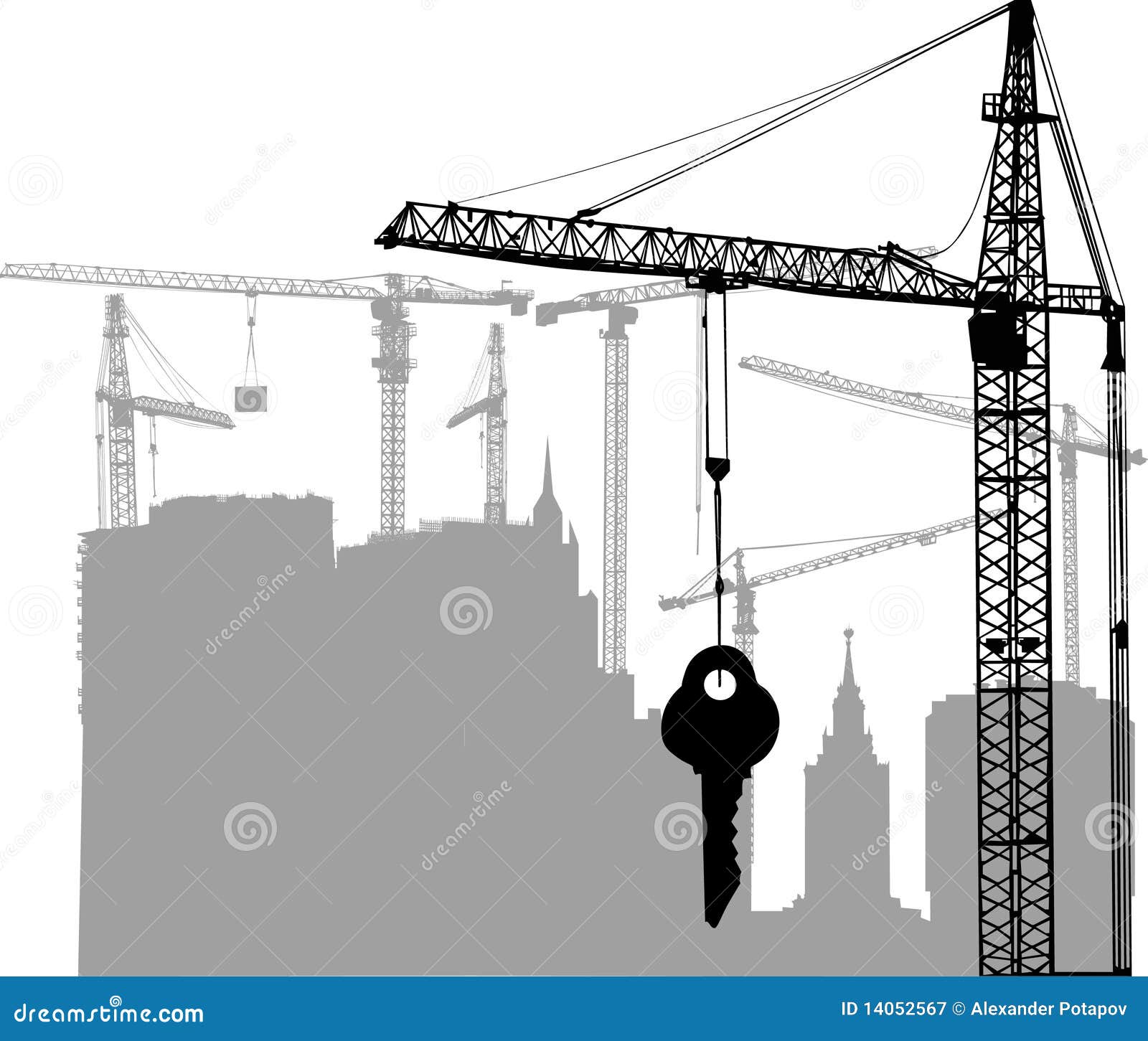 Building and key stock vector. Illustration of building - 14052567