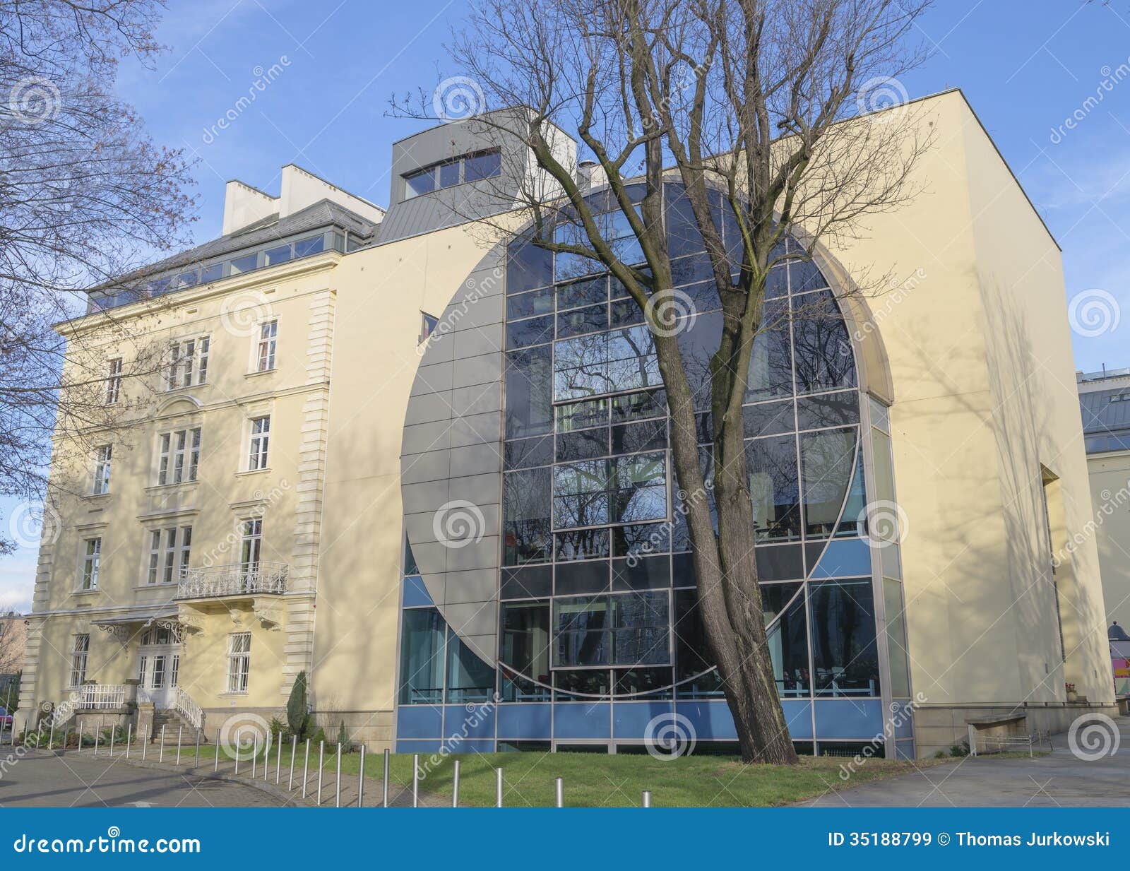 Building in Krakow stock image. Image of geometric, lines - 35188799