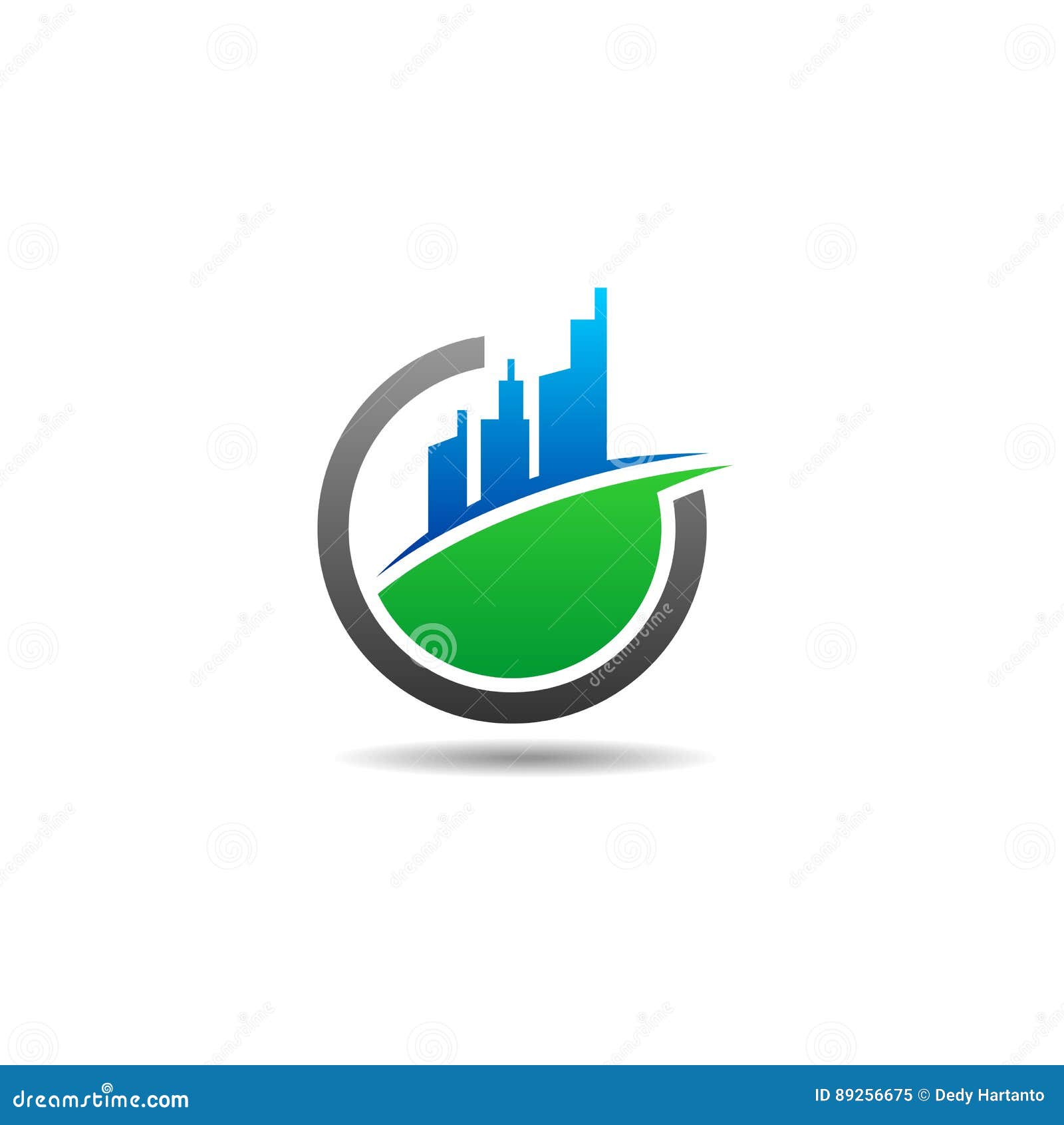 Building land vector logo stock vector. Illustration of abstract - 89256675
