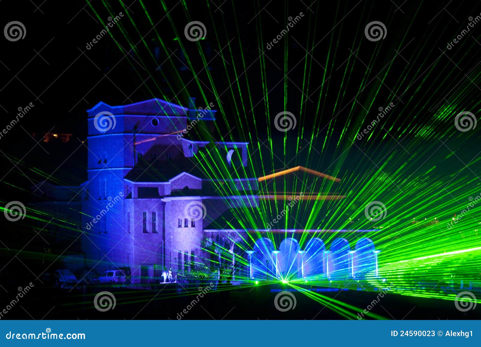 Building laser beams stock image. Image of light, night - 24590023
