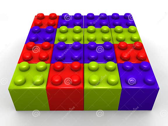 Building lego blocks stock illustration. Illustration of build - 12110158
