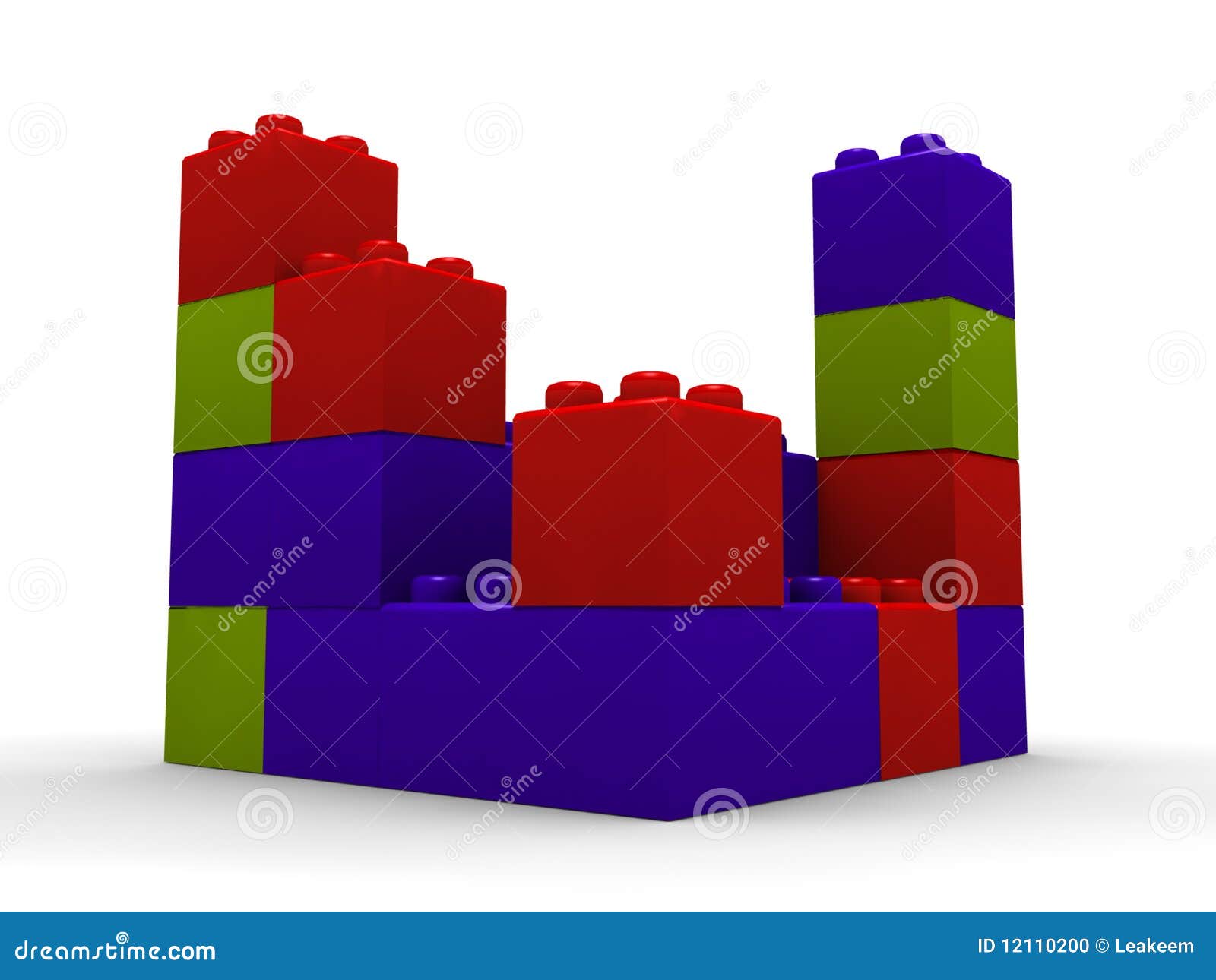 Building lego blocks stock illustration. Illustration of cube - 12110200