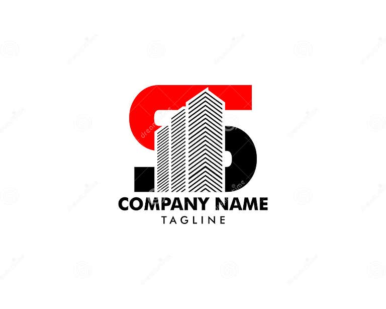 Building with Letter S Logo Design Stock Vector - Illustration of ...