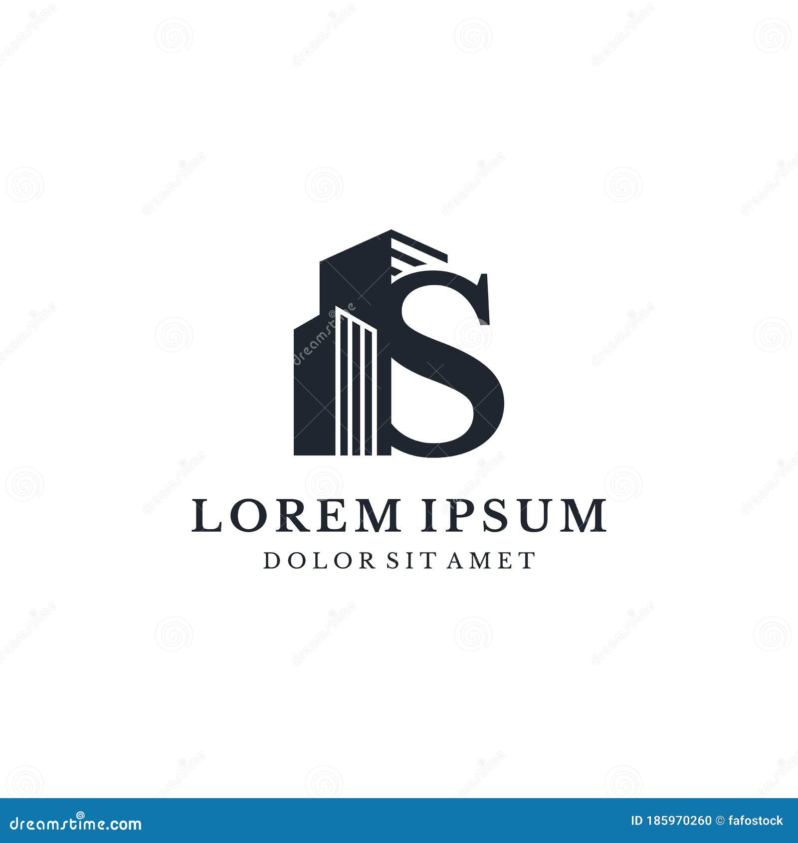 Building with Letter S Logo Design Stock Vector - Illustration of ...