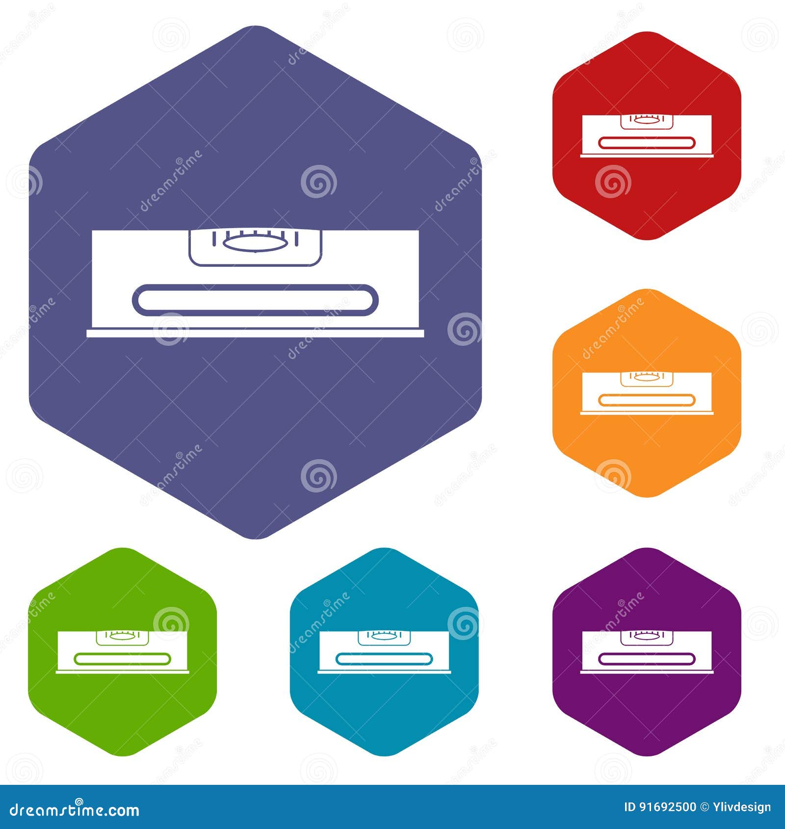 Building Level Icons Set Hexagon Stock Vector - Illustration of ...