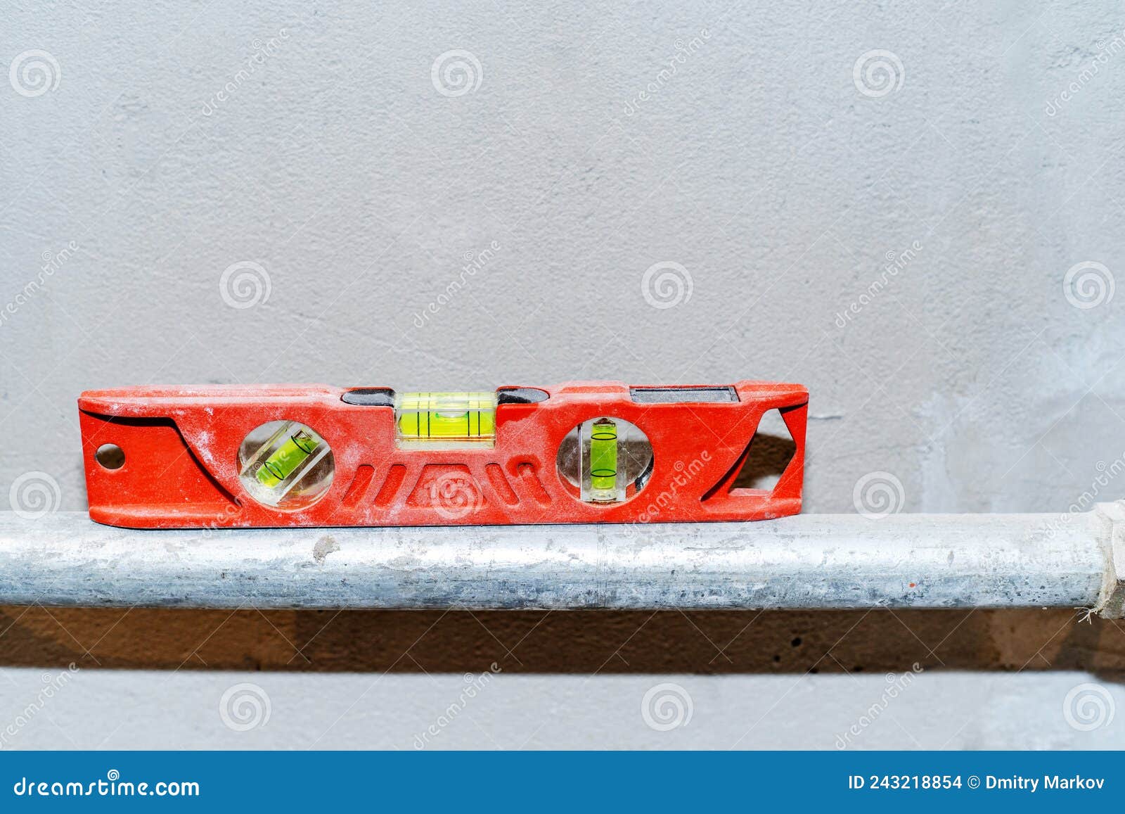 The Building Level Lies on the Water Pipe. Heating System Installation ...