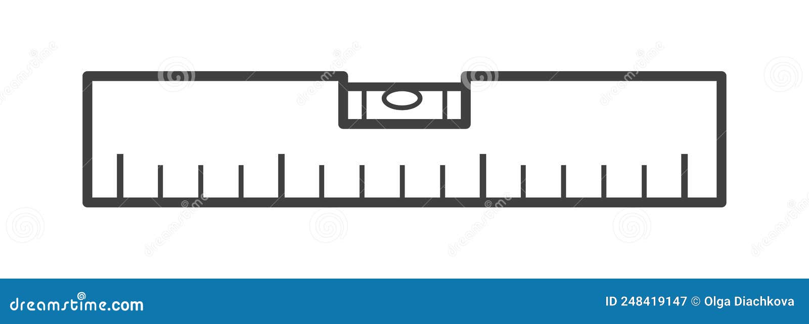 Building Level Vector Line Style Isolated on White Background Stock ...