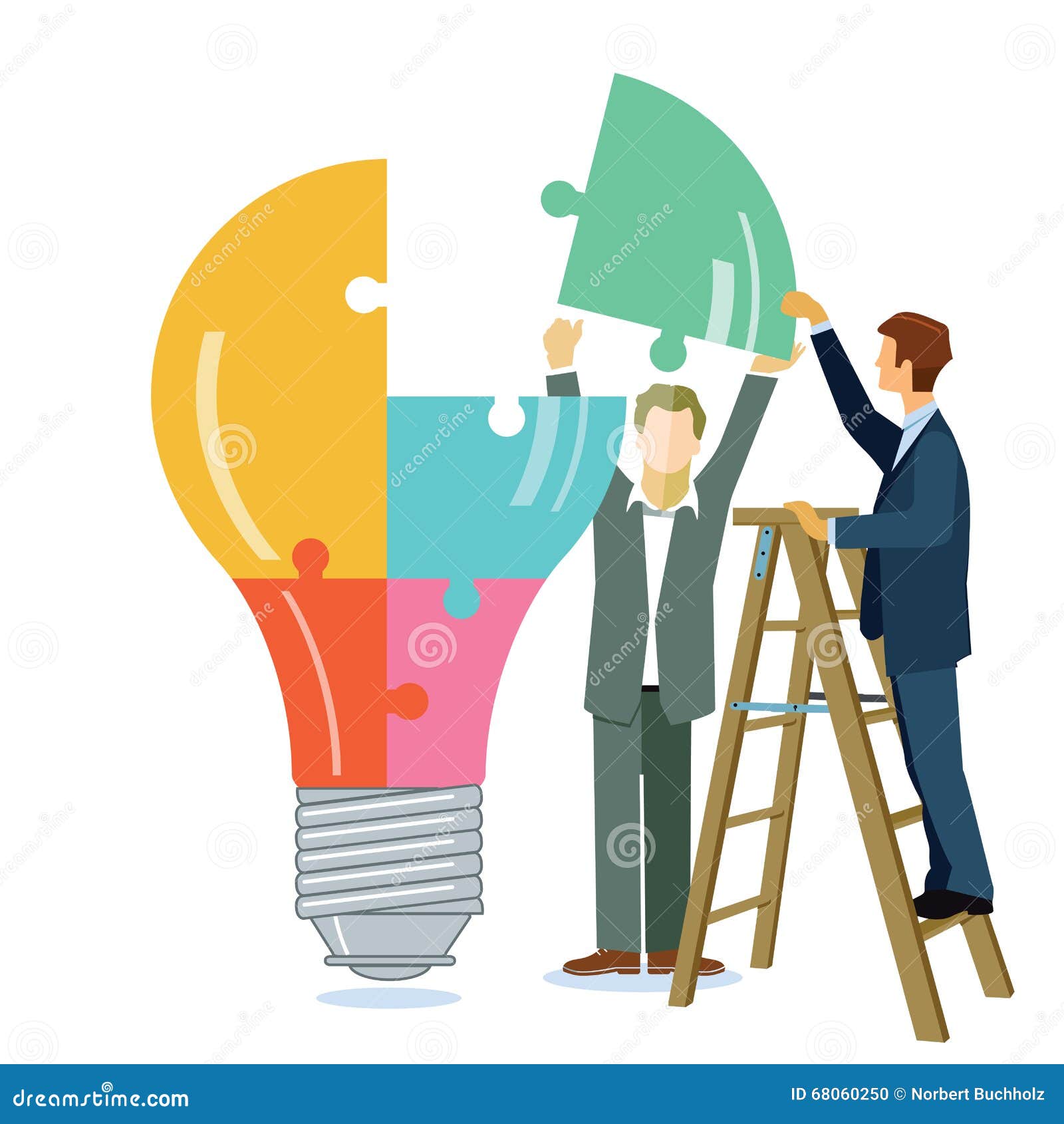 Building a light bulb stock vector. Illustration of bright - 68060250